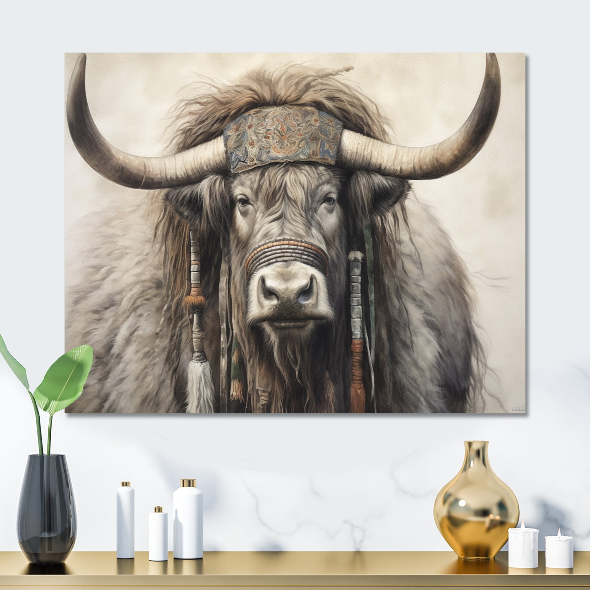 Designart "Untamed Yak II" Yaks Metal Art Print - Walmart.com