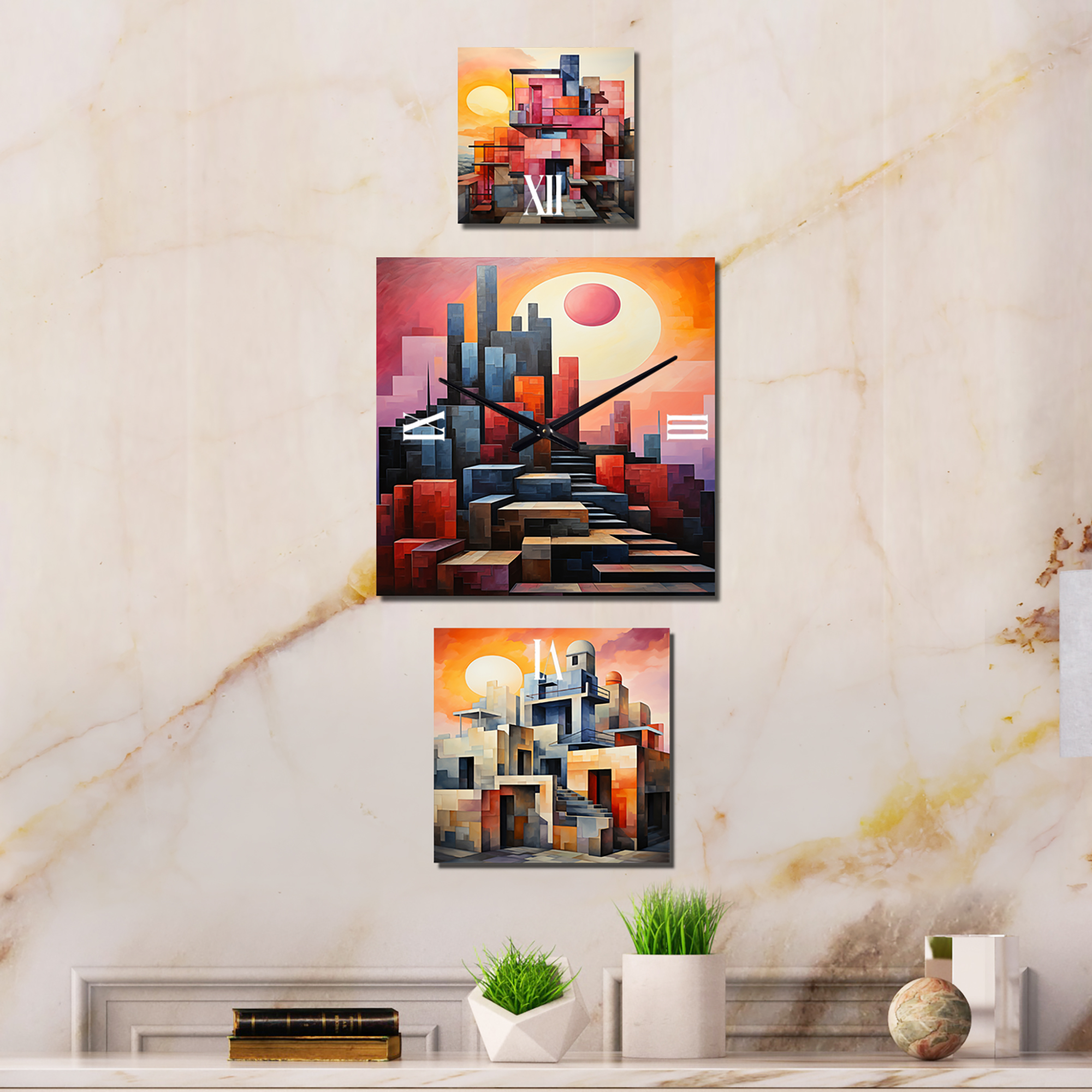 Designart "Unveiled Sunsets at Monuments" Buildings & Cityscapes ...