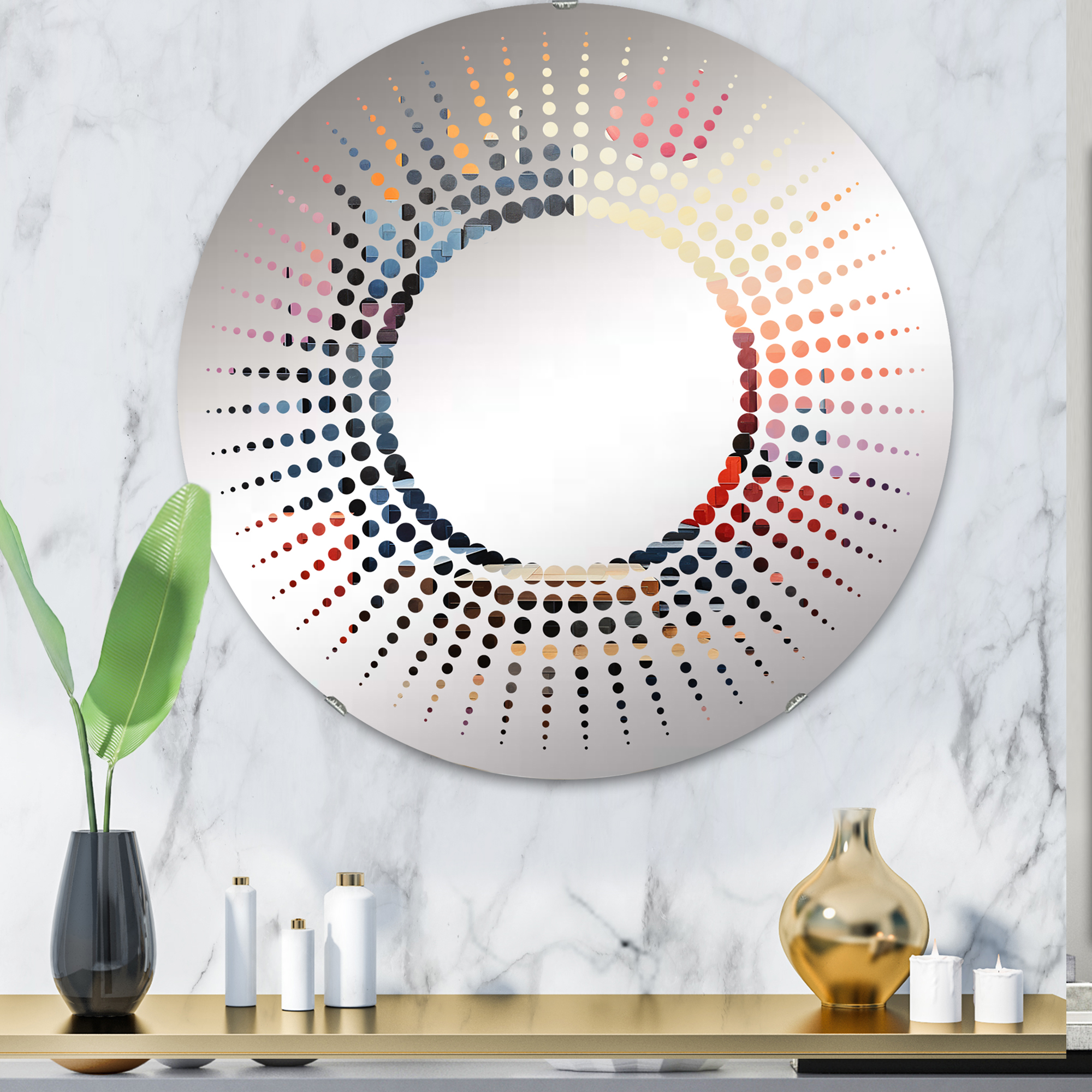 Designart "Unveiled Sunsets at Monuments I" Monuments Starburst Round ...