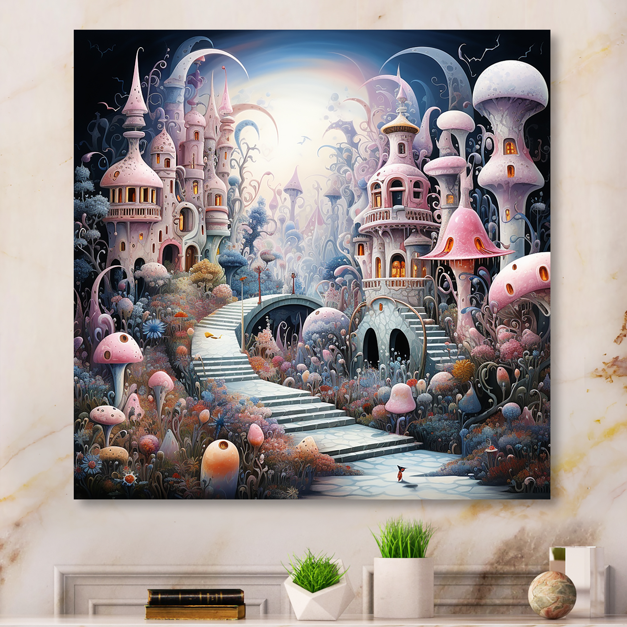 Designart "Urban Wonderland A Fantasy of Cityscapes" Cityscapes Wall ...