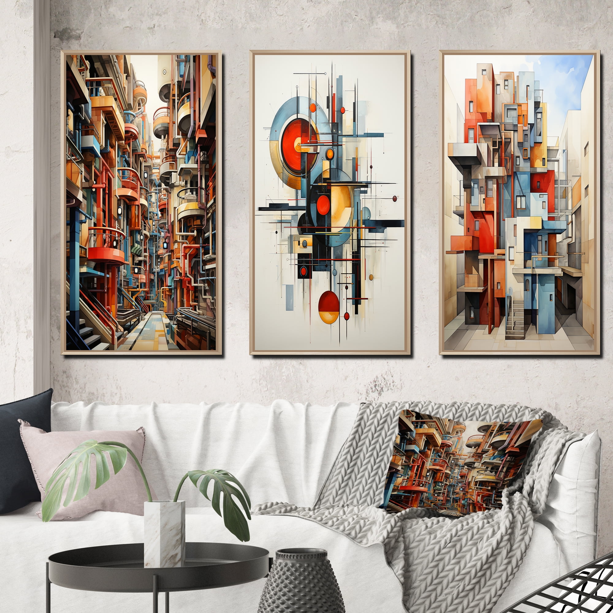 Designart "Utopia Imaginary Constructivism Industrial painting ...