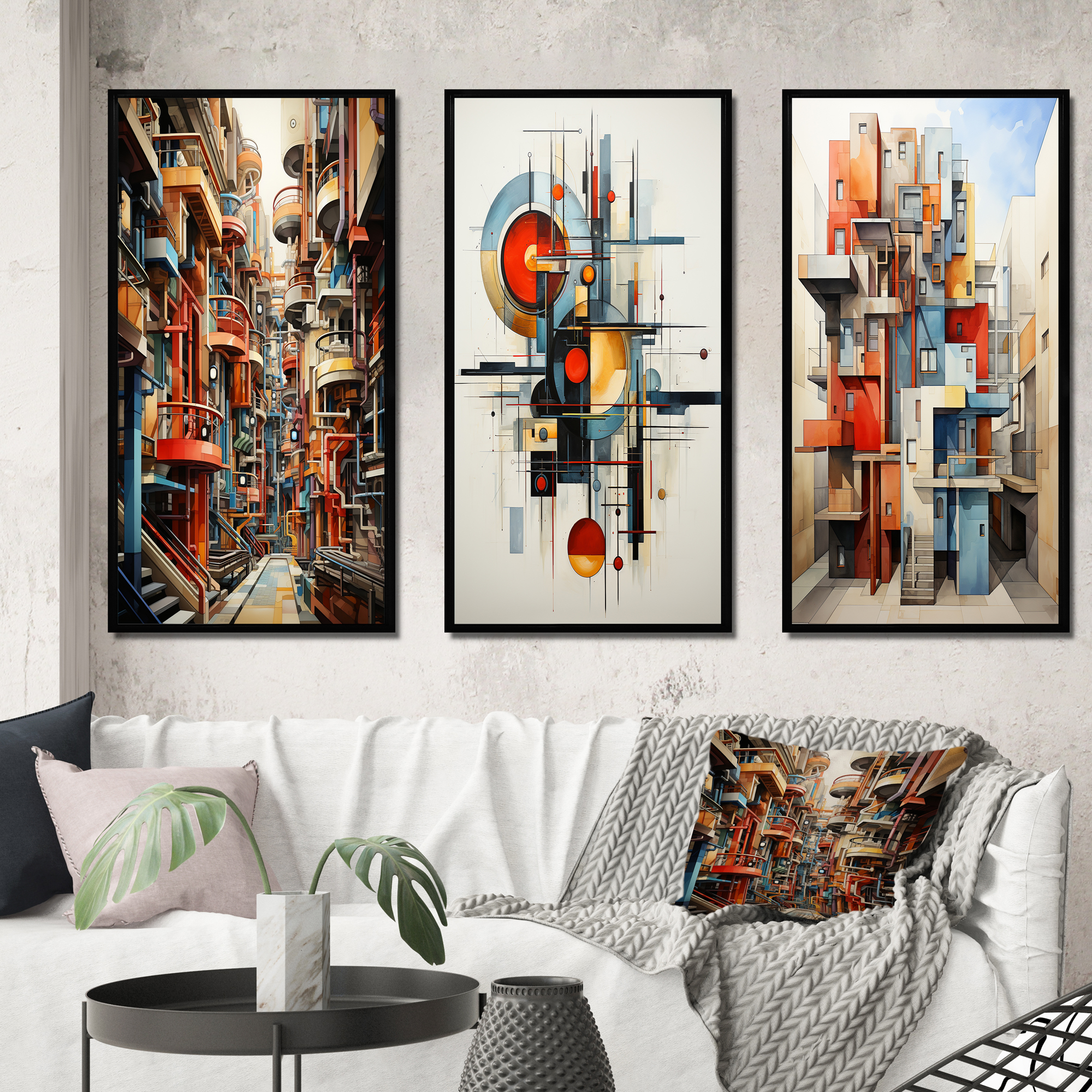 Designart "Utopia Imaginary Constructivism Industrial painting ...