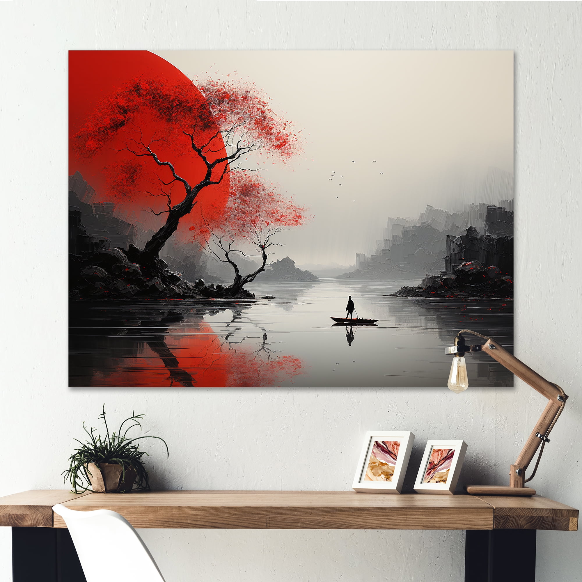Designart "Valley Of Monochrome Sculpted Serenity In Japan" Japan Wall ...
