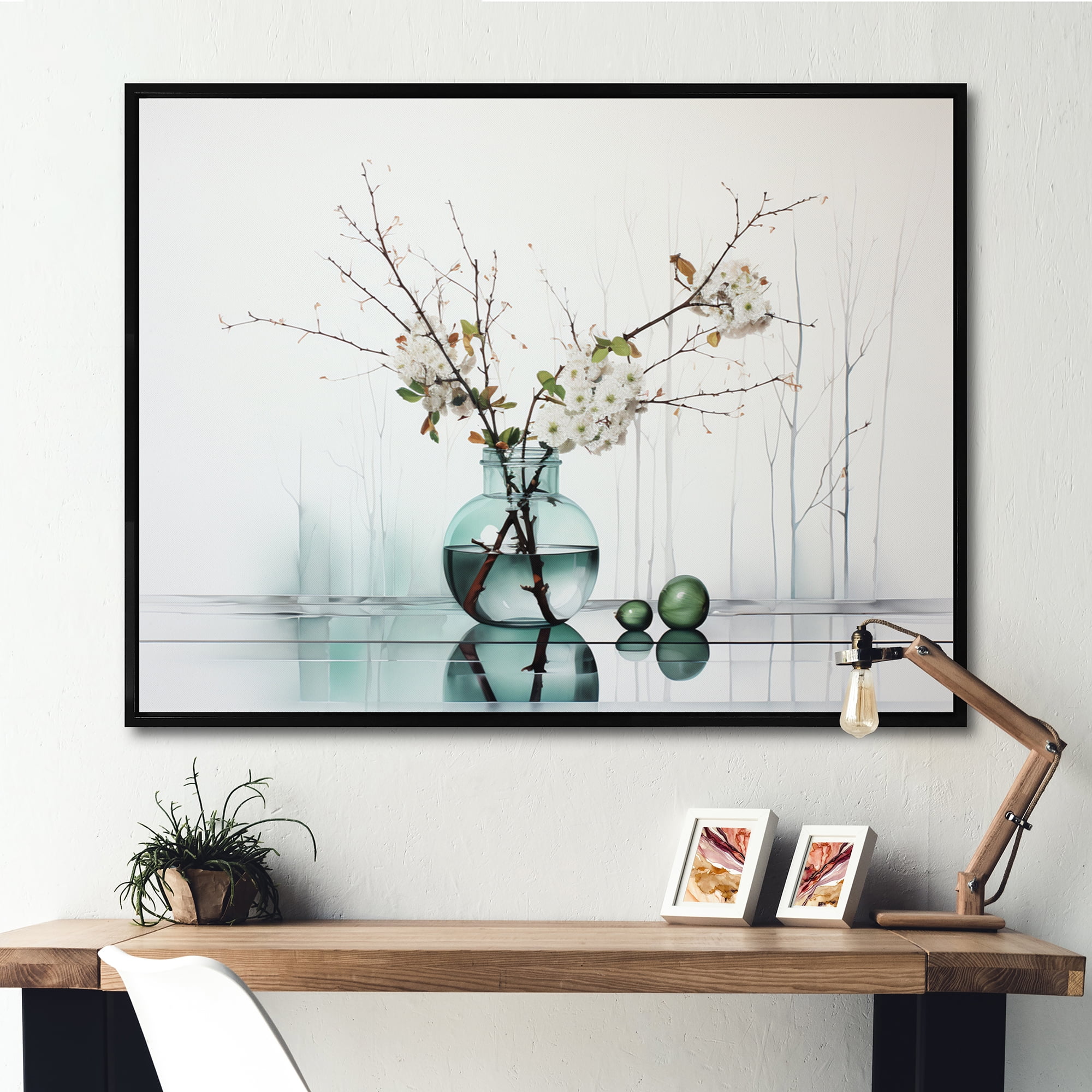 Designart "Vase of Simplicity and Reflections II" Abstract Still Lifes ...
