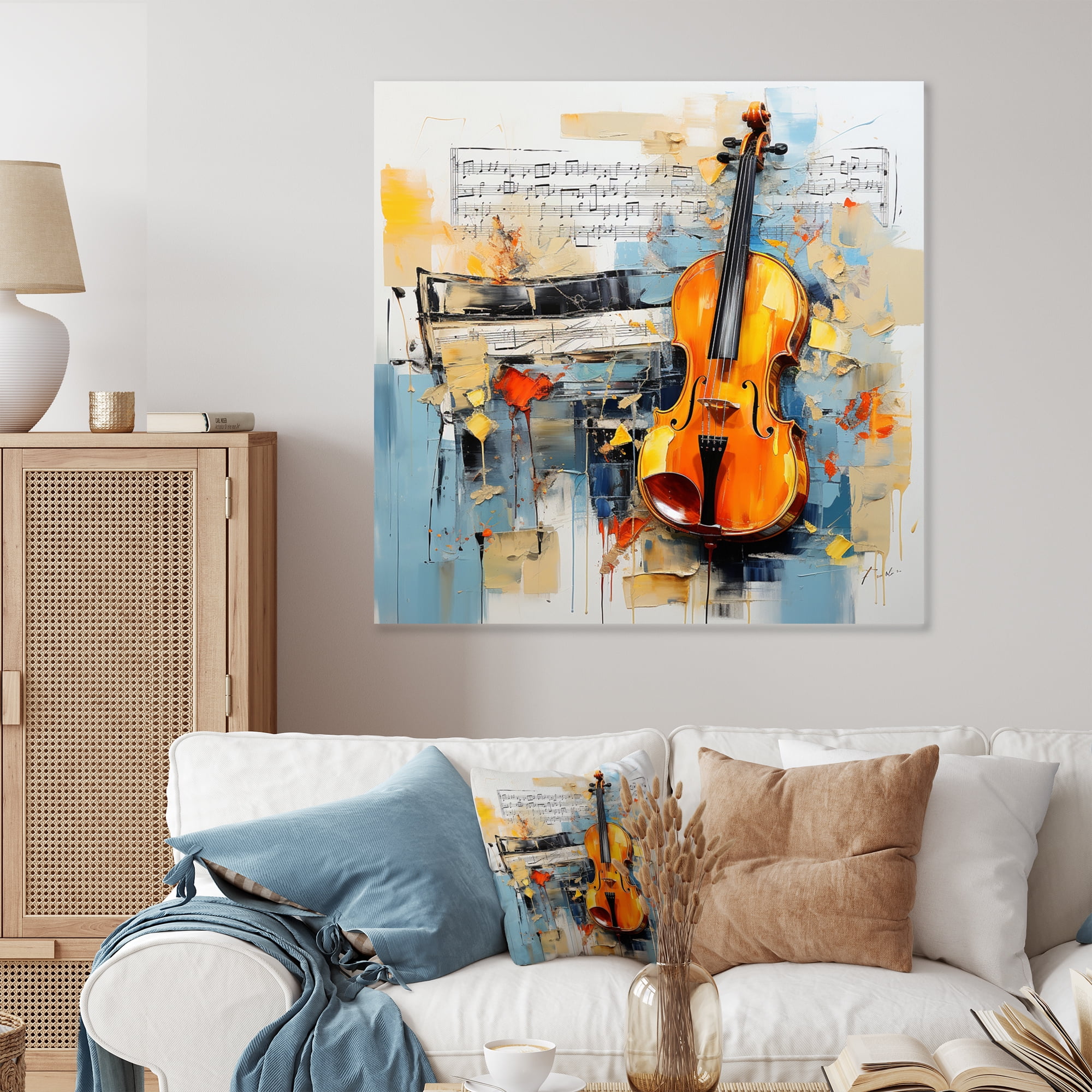 Designart "Verse Bold Music Expressive wall decor II" Music Metal Art ...