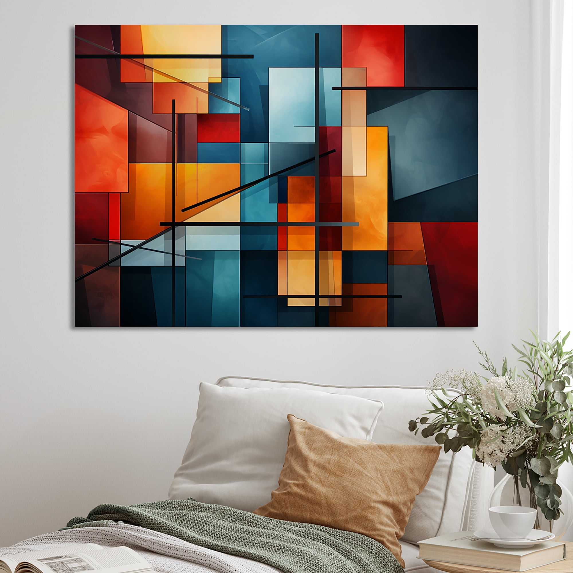Designart "Vibrant Collage In Cubist Style" Cubism Canvas Prints ...