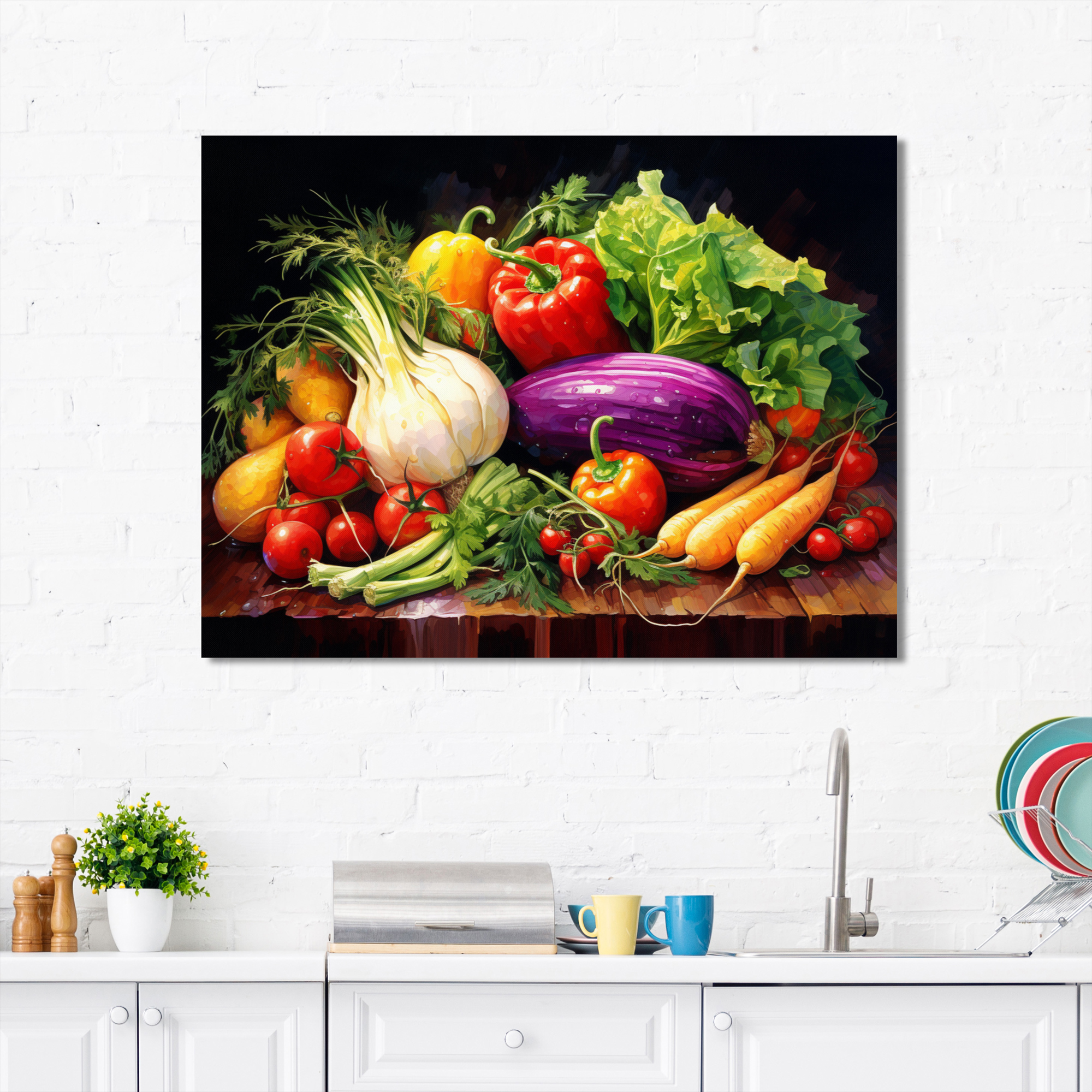 Designart "Vibrant Food with a Focus on Vegetables III" Food & Beverage ...