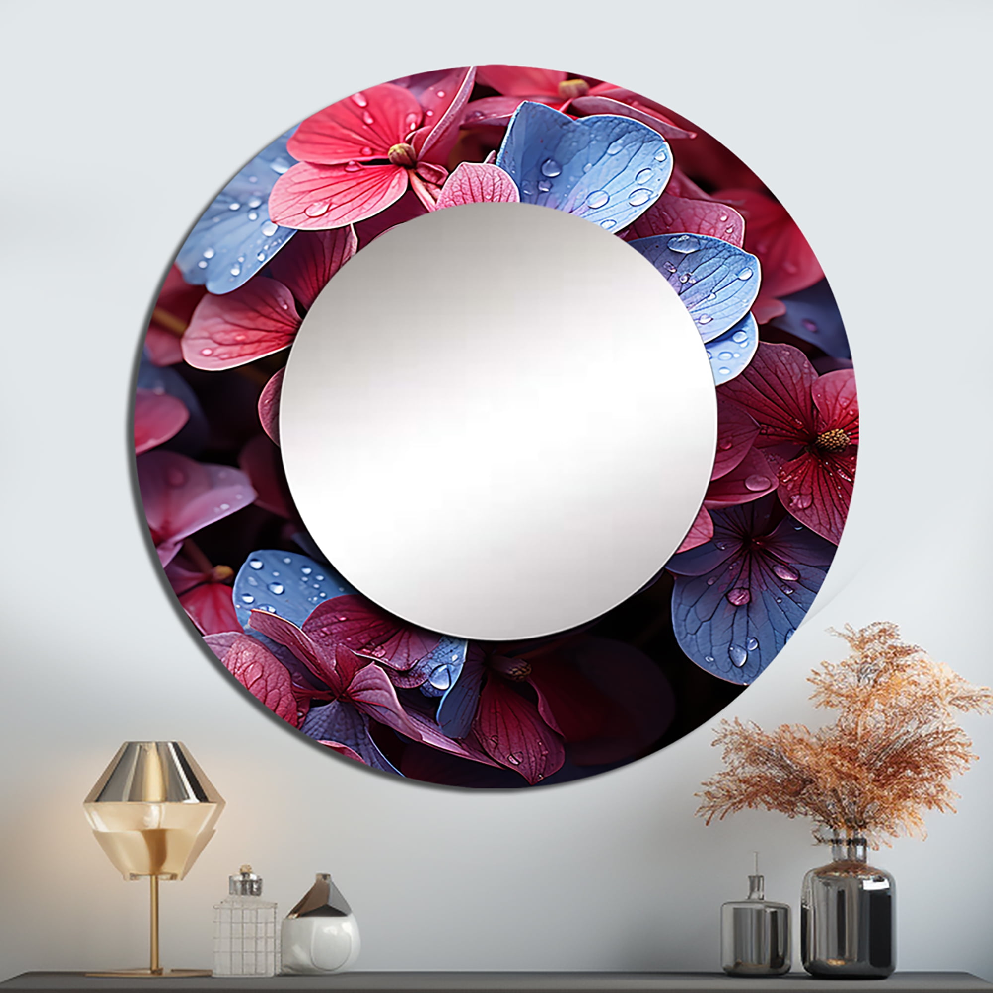 Designart "Vibrant Harmony with Neon Pink Hydrangea I" Hydrangea Pink ...