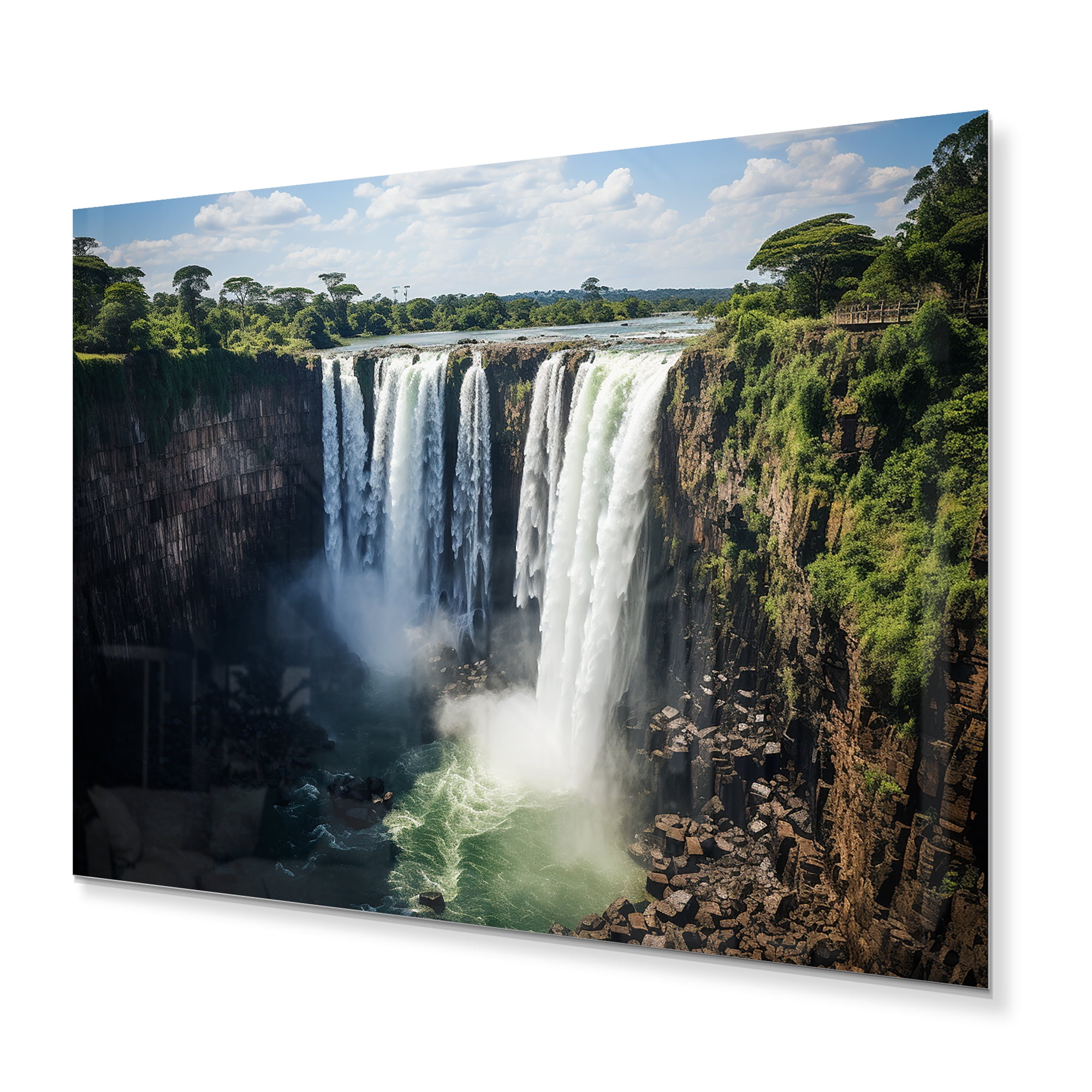Designart "Victoria Falls, Zimbabwe An African Wonder" Landscapes Metal ...