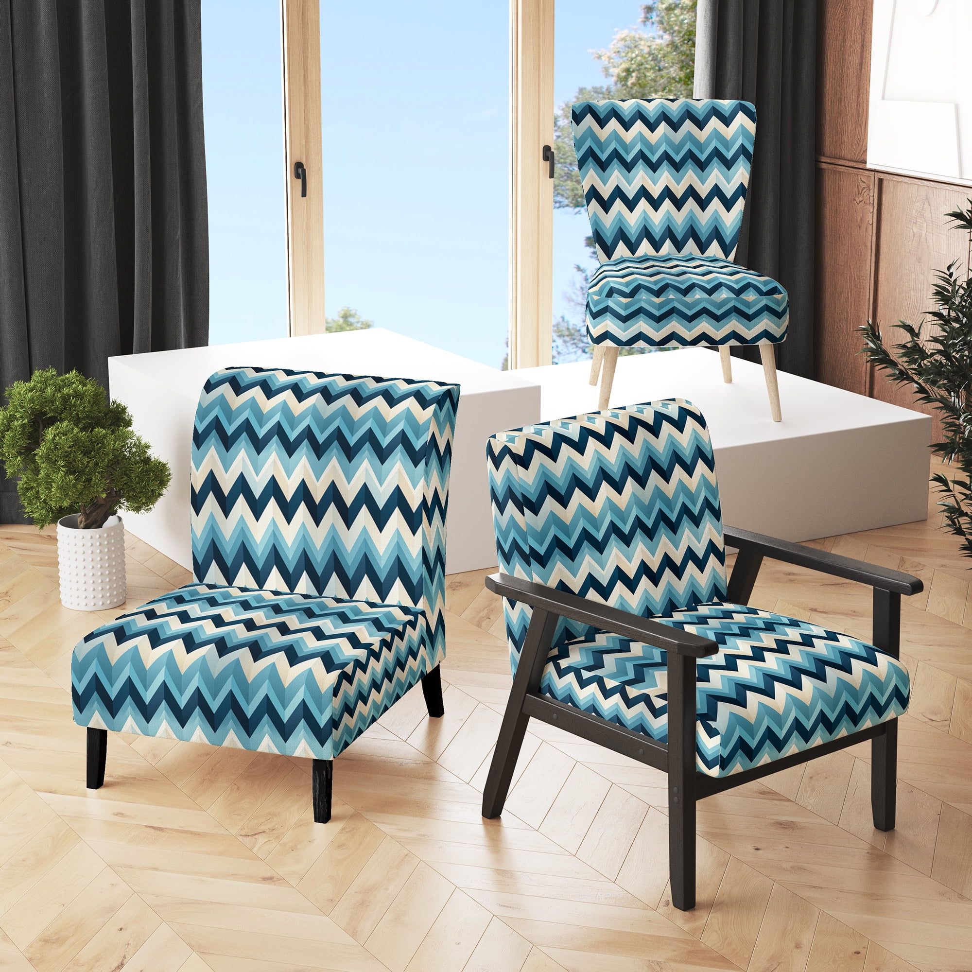 Designart "Vintage Boho Emerald Charm" Upholstered Modern Accent Chair ...