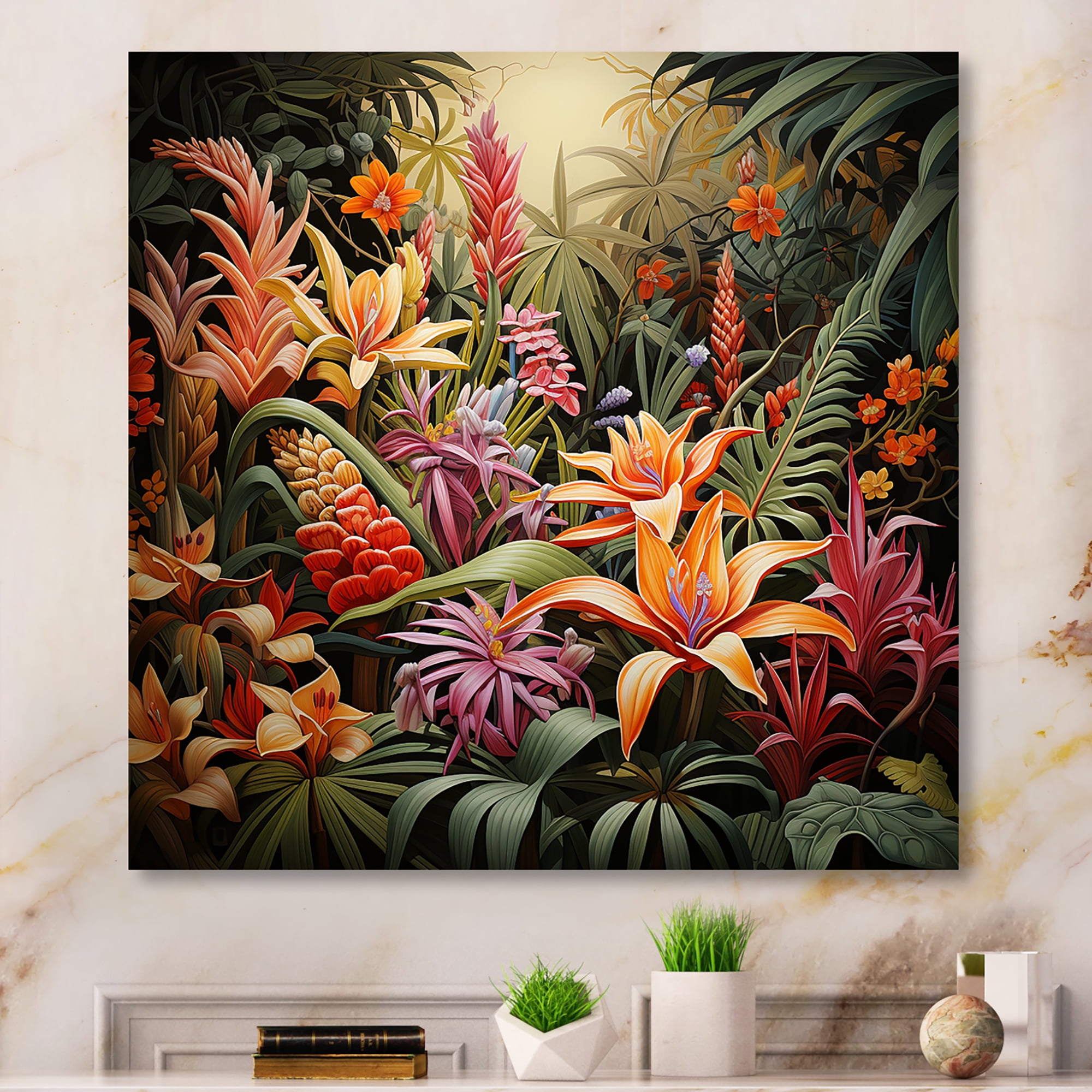 Designart "Vintage Jungle Scenes A Glimpse into the Past I" Landscapes ...