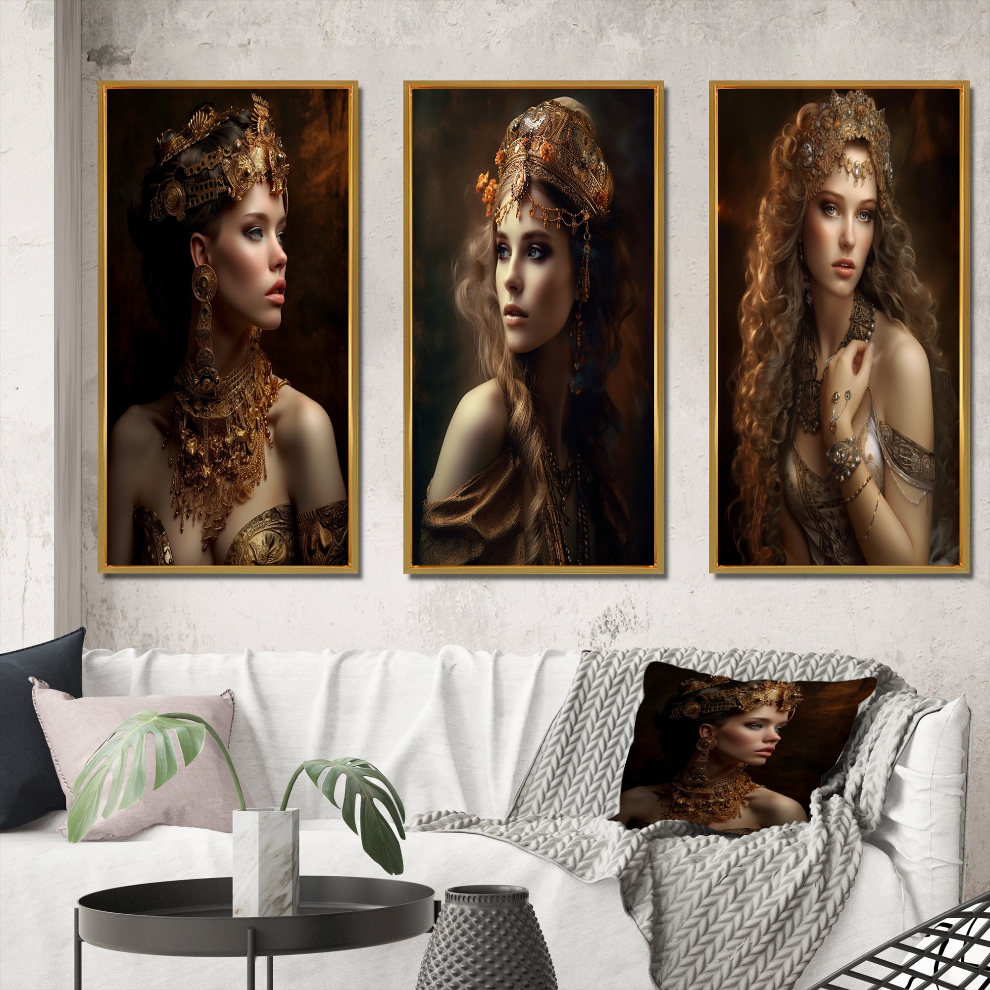 Designart "Vintage Sultry Secrets Sensuous Boho Beauty VII" Boho Woman ...