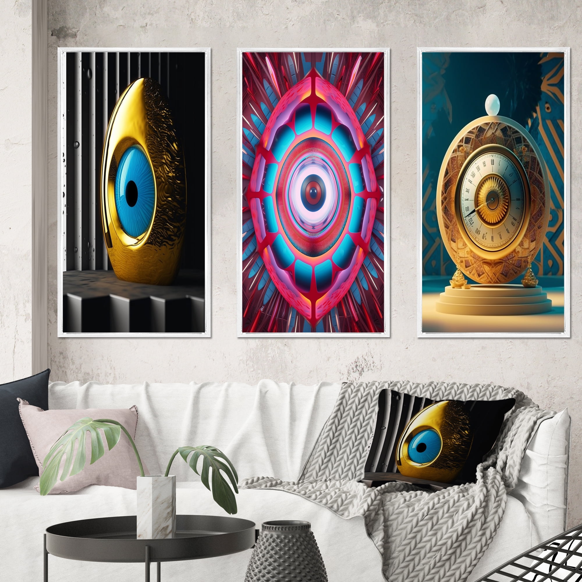Designart "Visions of Consciousness Futuristic Eye Concept IX" Eye ...