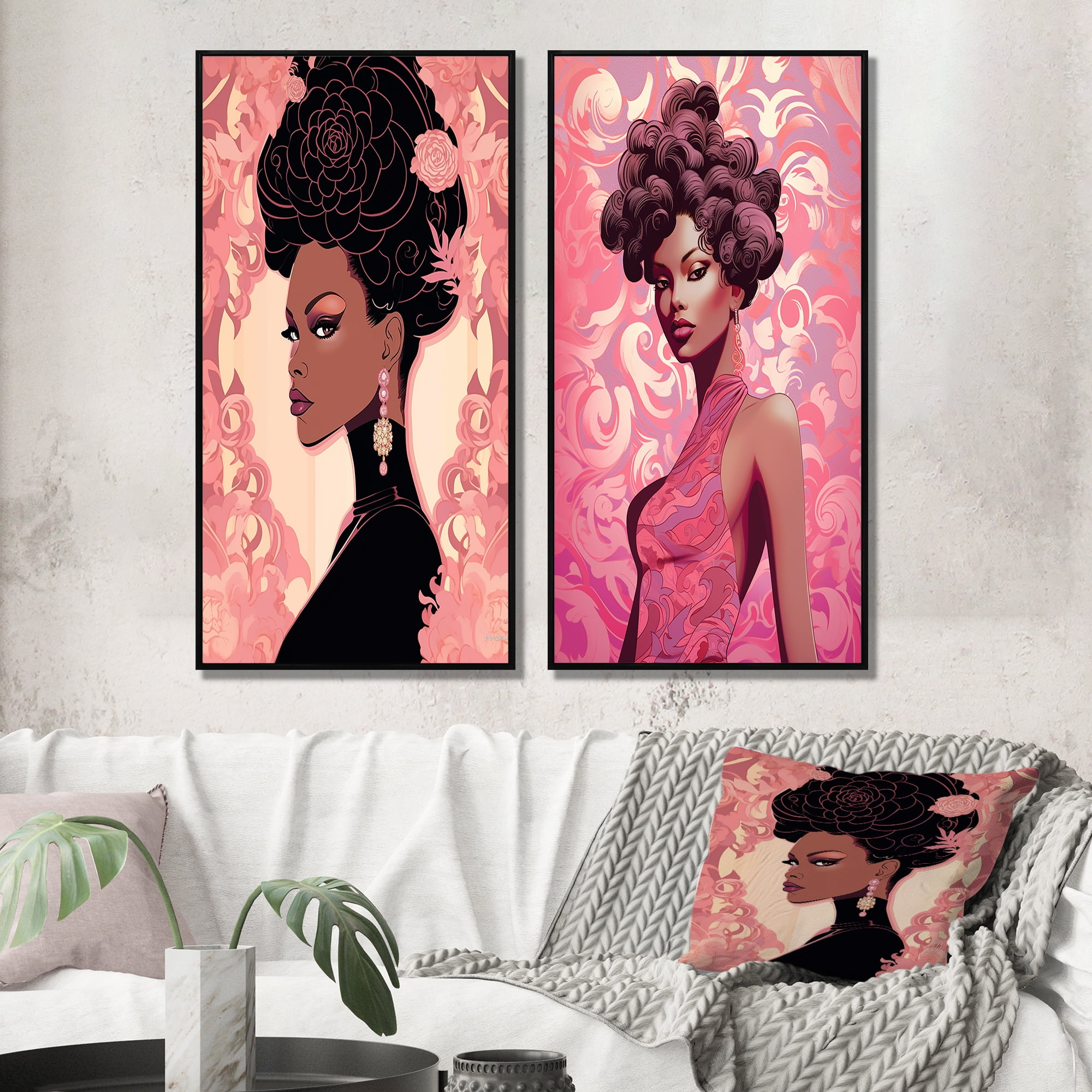 Designart "Vogue-inspired Retro Glamour African American Beauty II ...