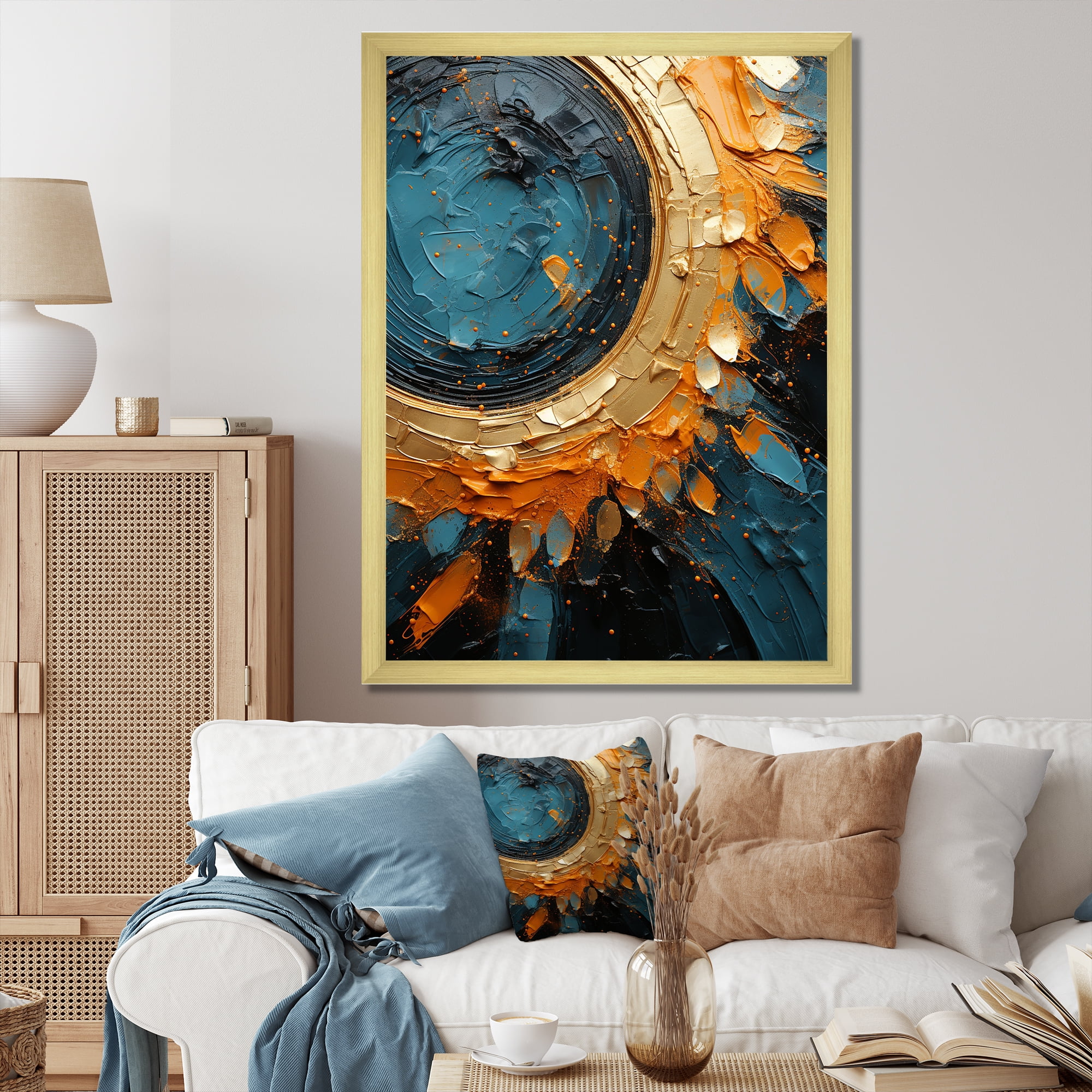 Designart "Vortex Of The Desert Mirage III" Abstract Spirals Picture ...