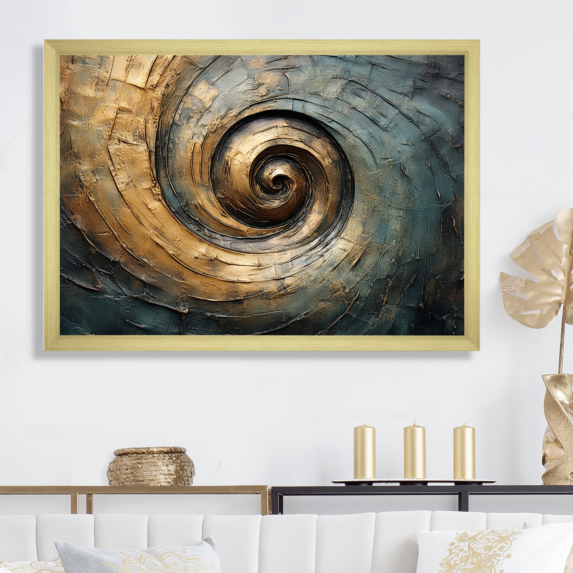 Designart "Vortex Of Whirling Wisdom In Bronze" Abstract Spirals ...