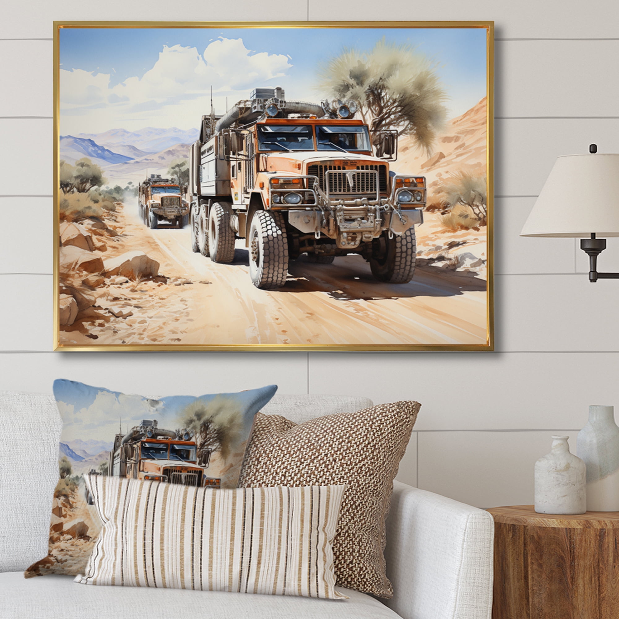 Designart "War Machine Chronicles Gulf War Convoy I" Military Floater ...