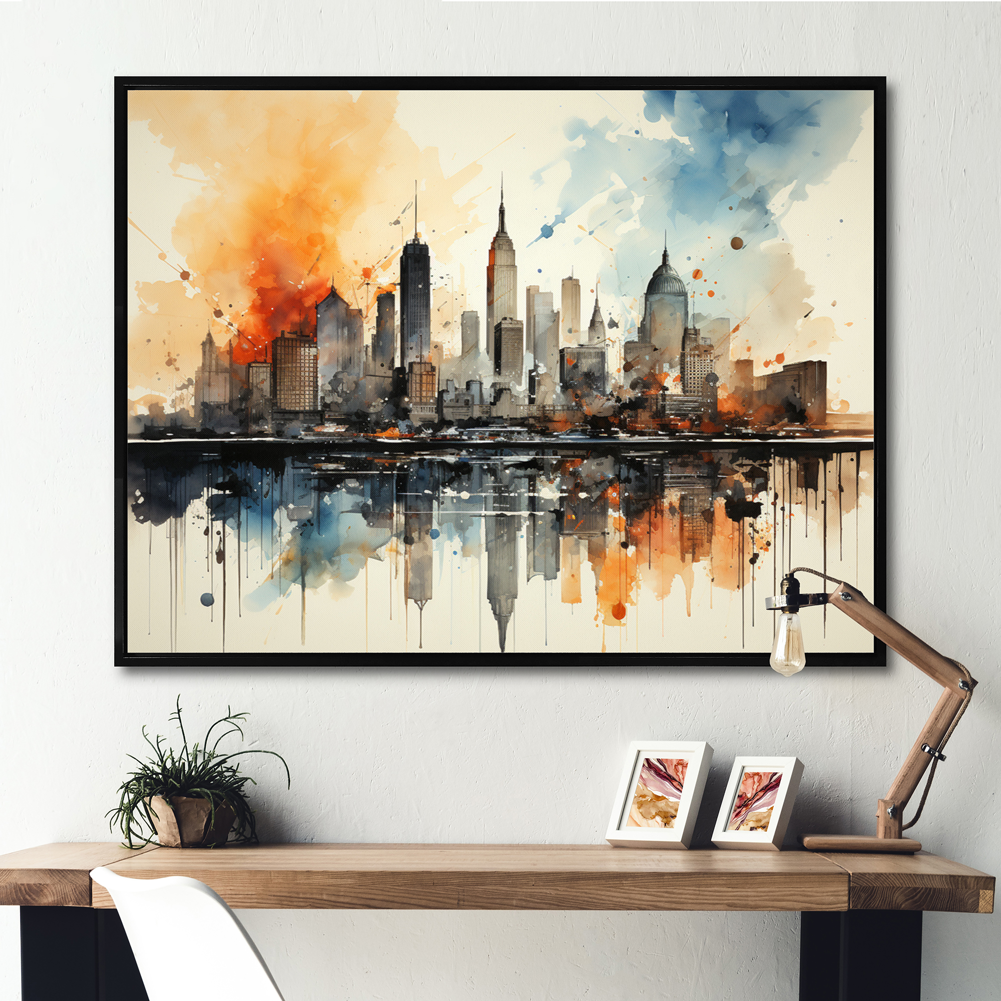 Designart "Watercolor Wonders A Colorful NYC Cityscape II" New York ...
