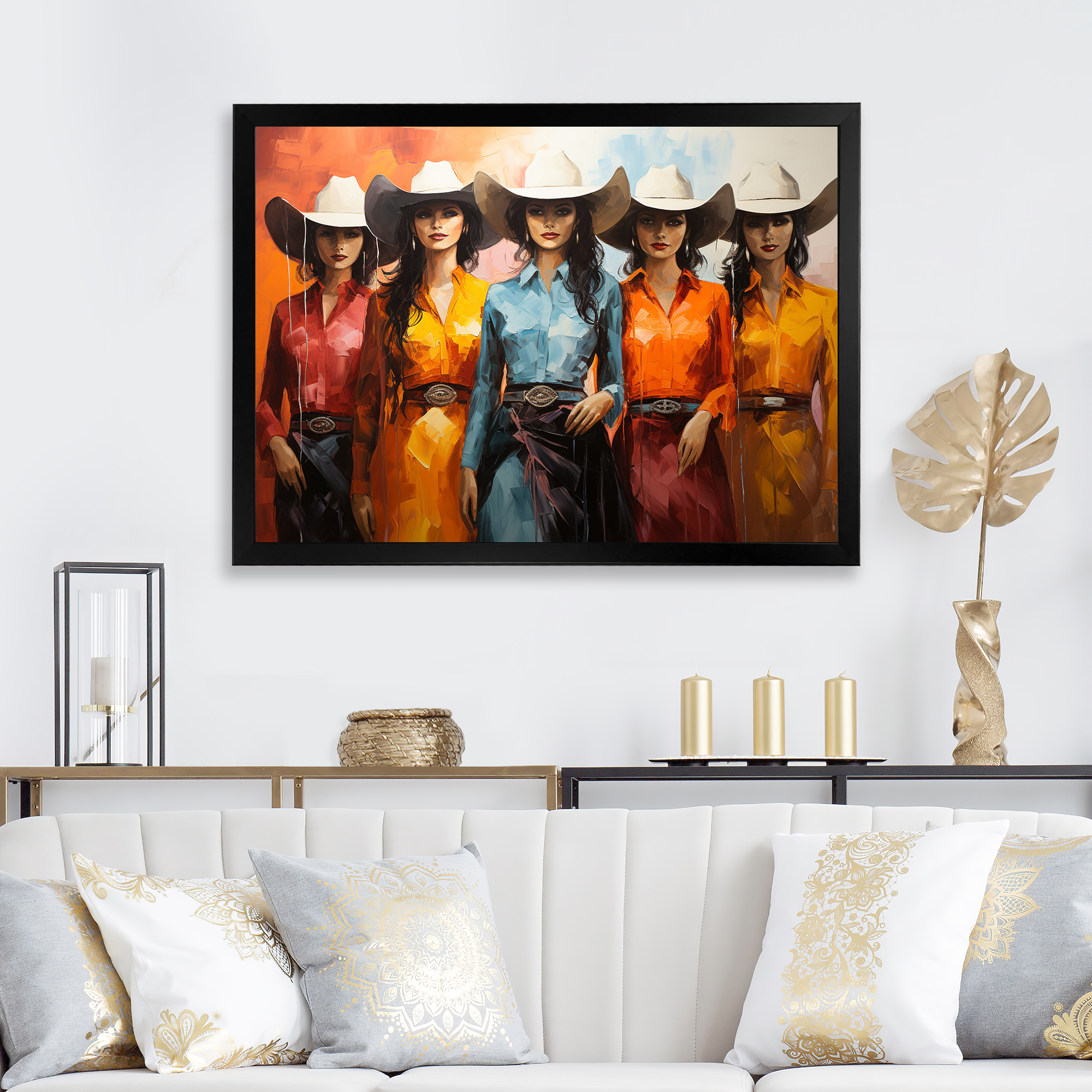 Designart "Western Charisma in Pop Art Cowgirl Portrait I" People ...