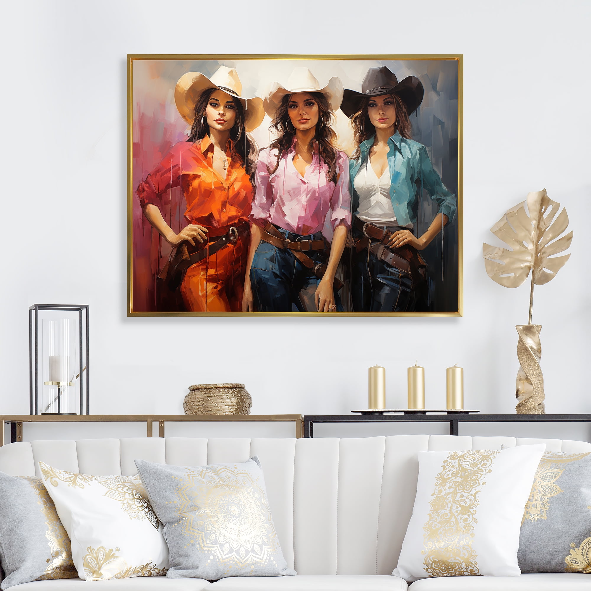 Designart "Western Charisma in Pop Art Cowgirl Portrait II" People ...