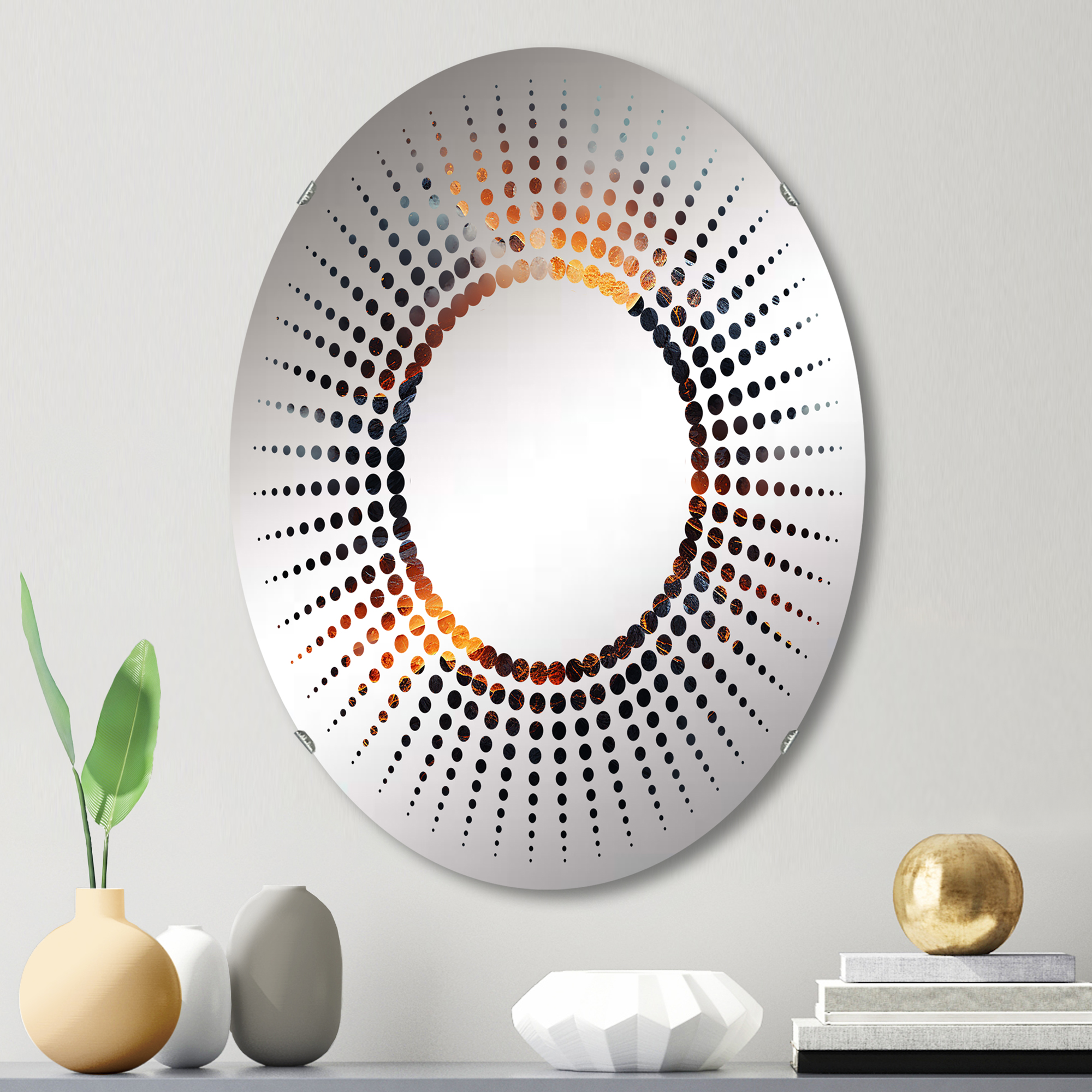 Designart "Wilderness of the Volcano I" Volcano Starburst Round Wall ...