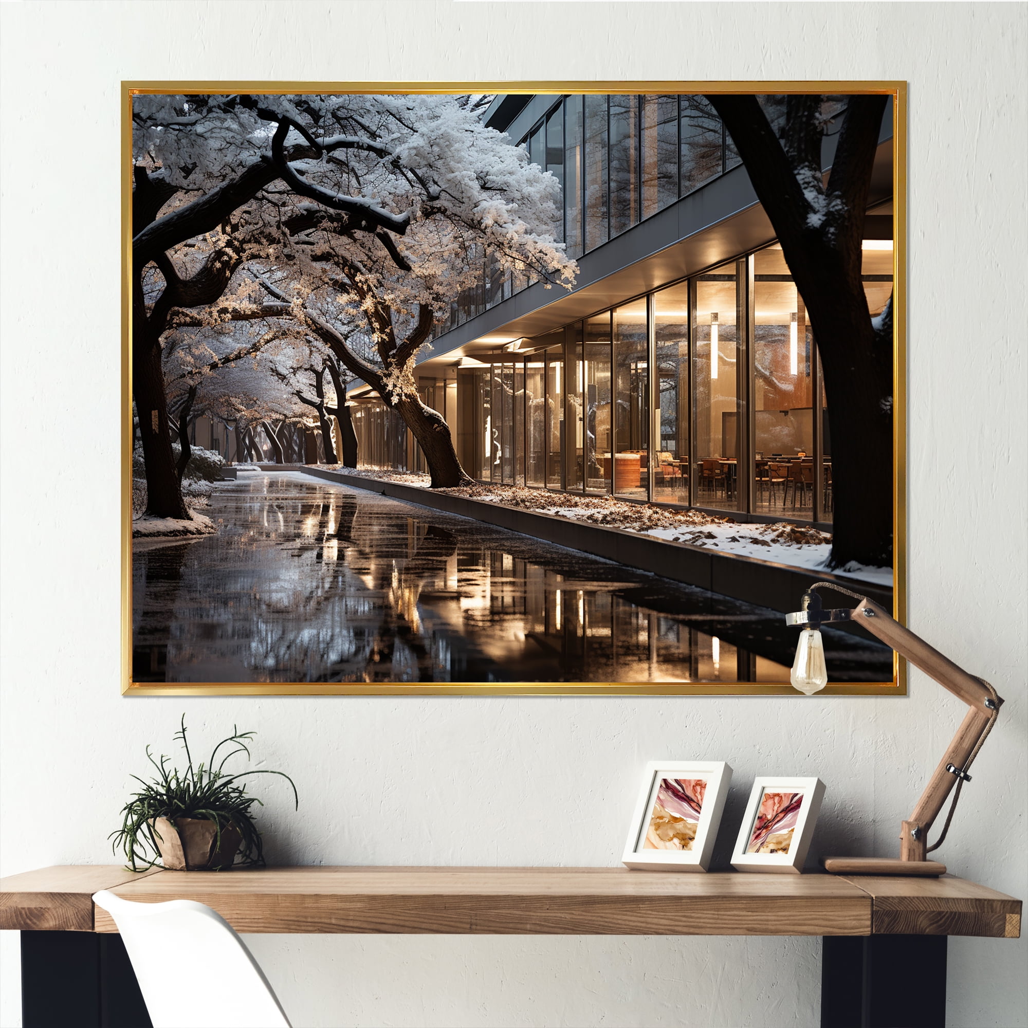 Designart "Winter Photo Of A College University I" College & University ...