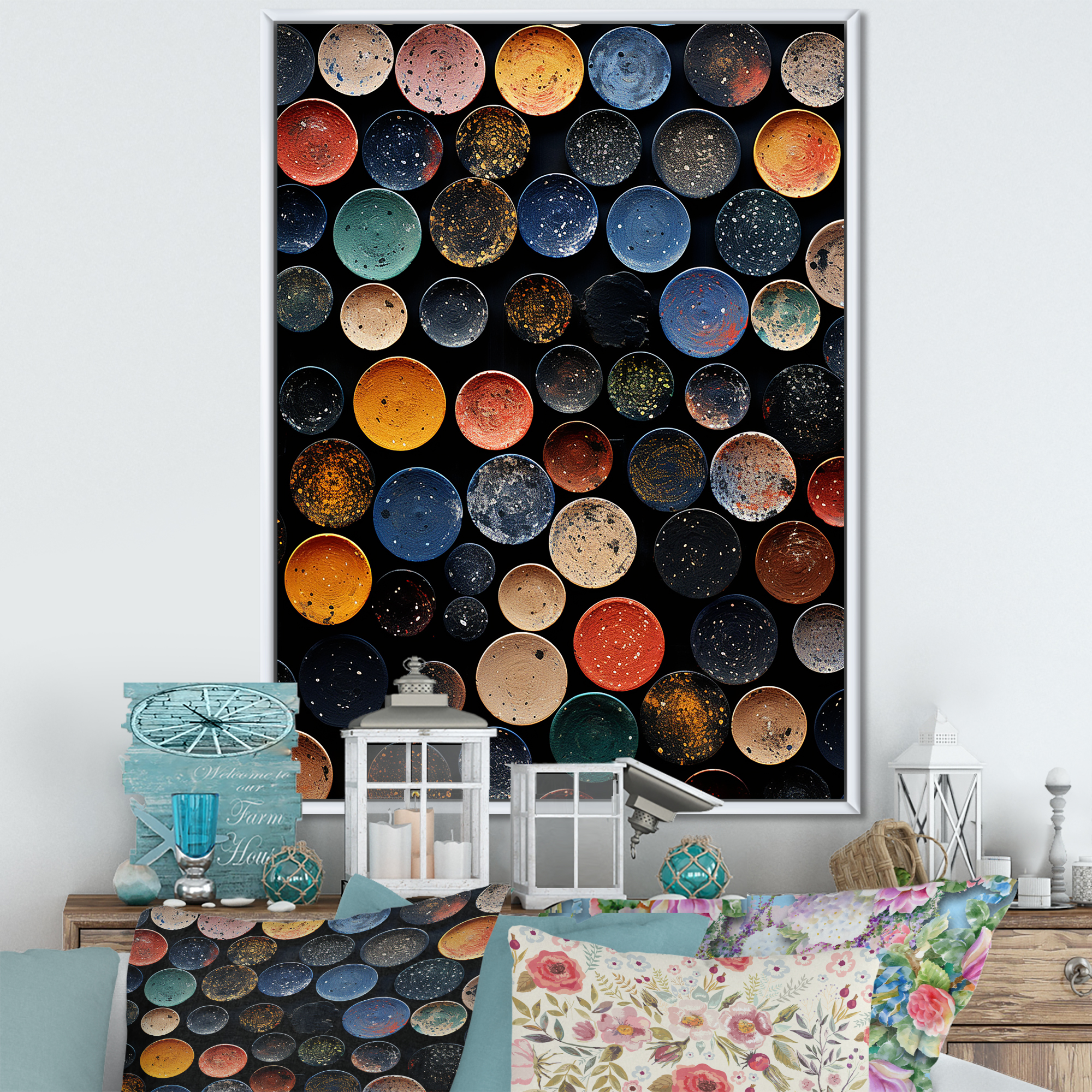 Designart "Wonders of Ceramic Pottery" Geometric Framed Wall Art ...