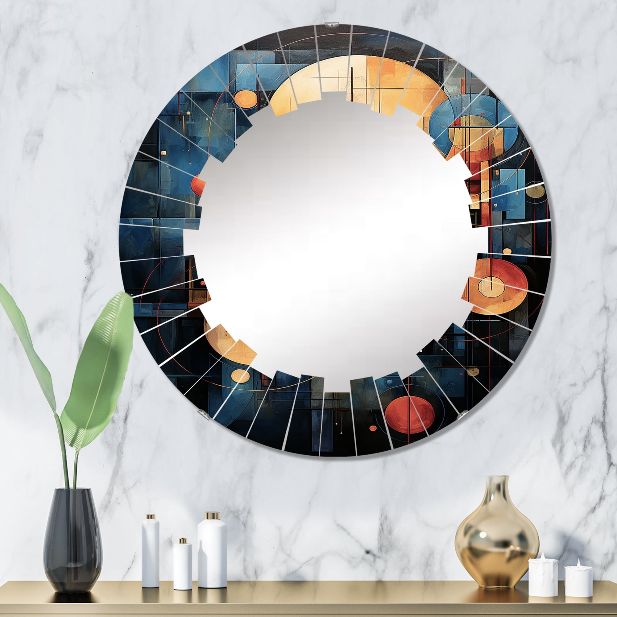 Designart "Yellow Blue Astrology Celestial Alignment II" Astrology ...