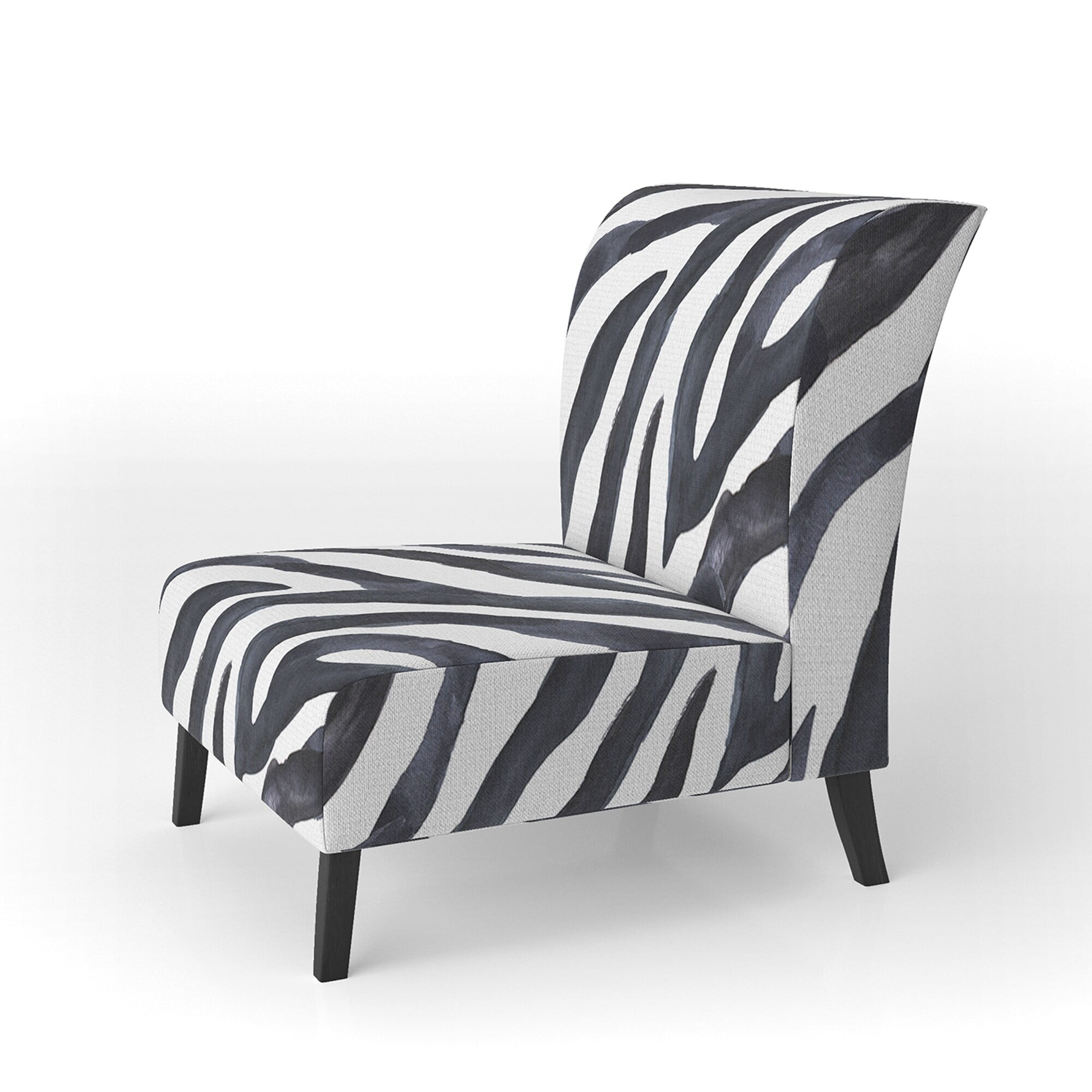 Designart Zebra Striped Upholstered Animal Furniture Cabin & Lodge ...