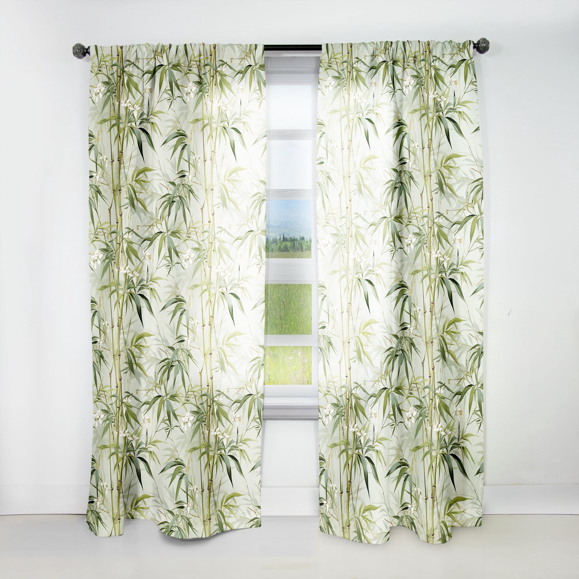 Designart "Zen Harmony Of Tropical Bamboo IV" Tropical Room Darkening ...