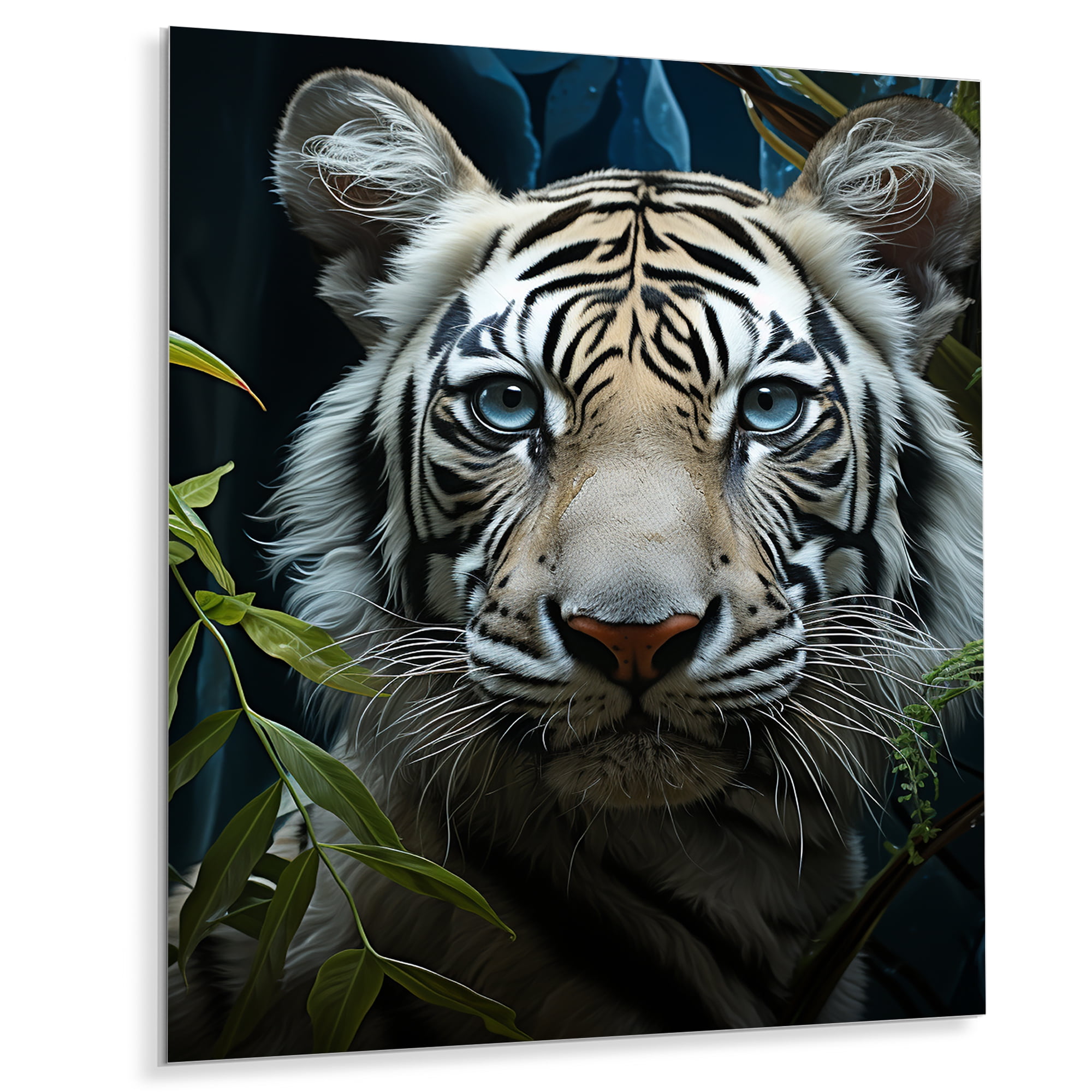 Designart "Zenith Portrait of a Majestic Tiger" Animals Tiger Metal Art ...