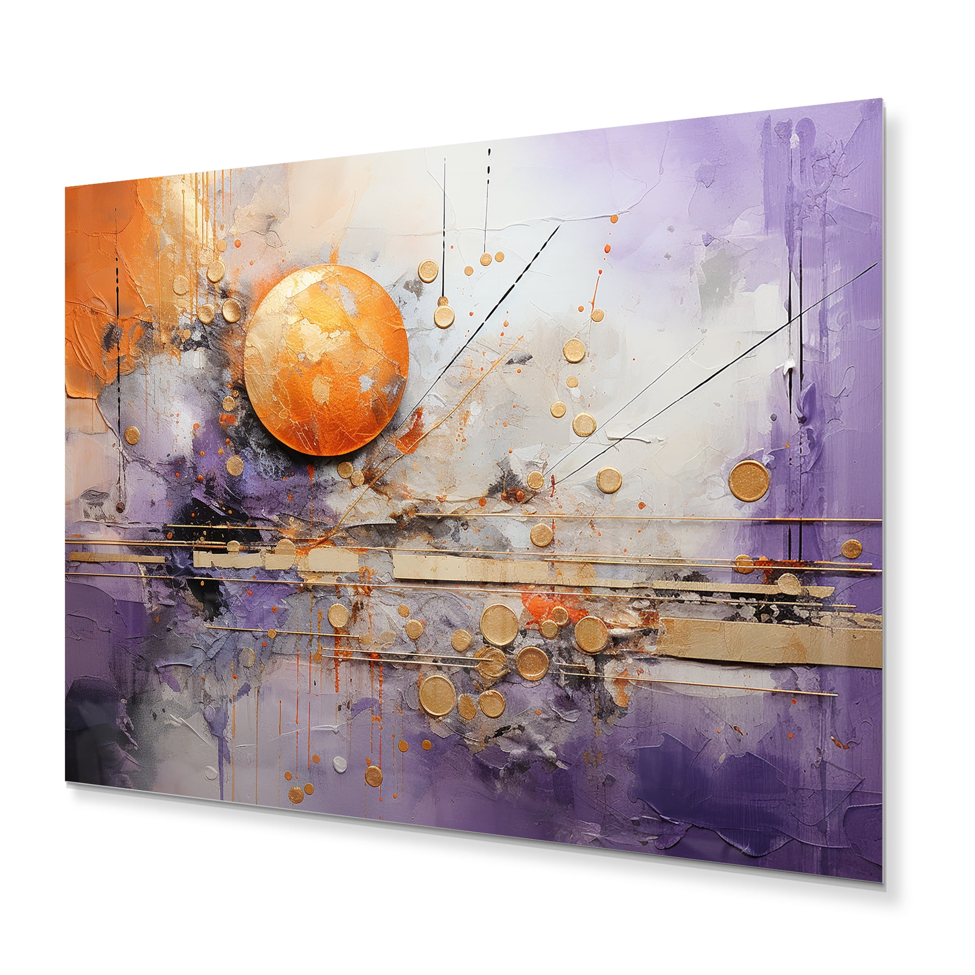 Designart "composition Fusion I" Abstract Collages Metal Wall Art ...