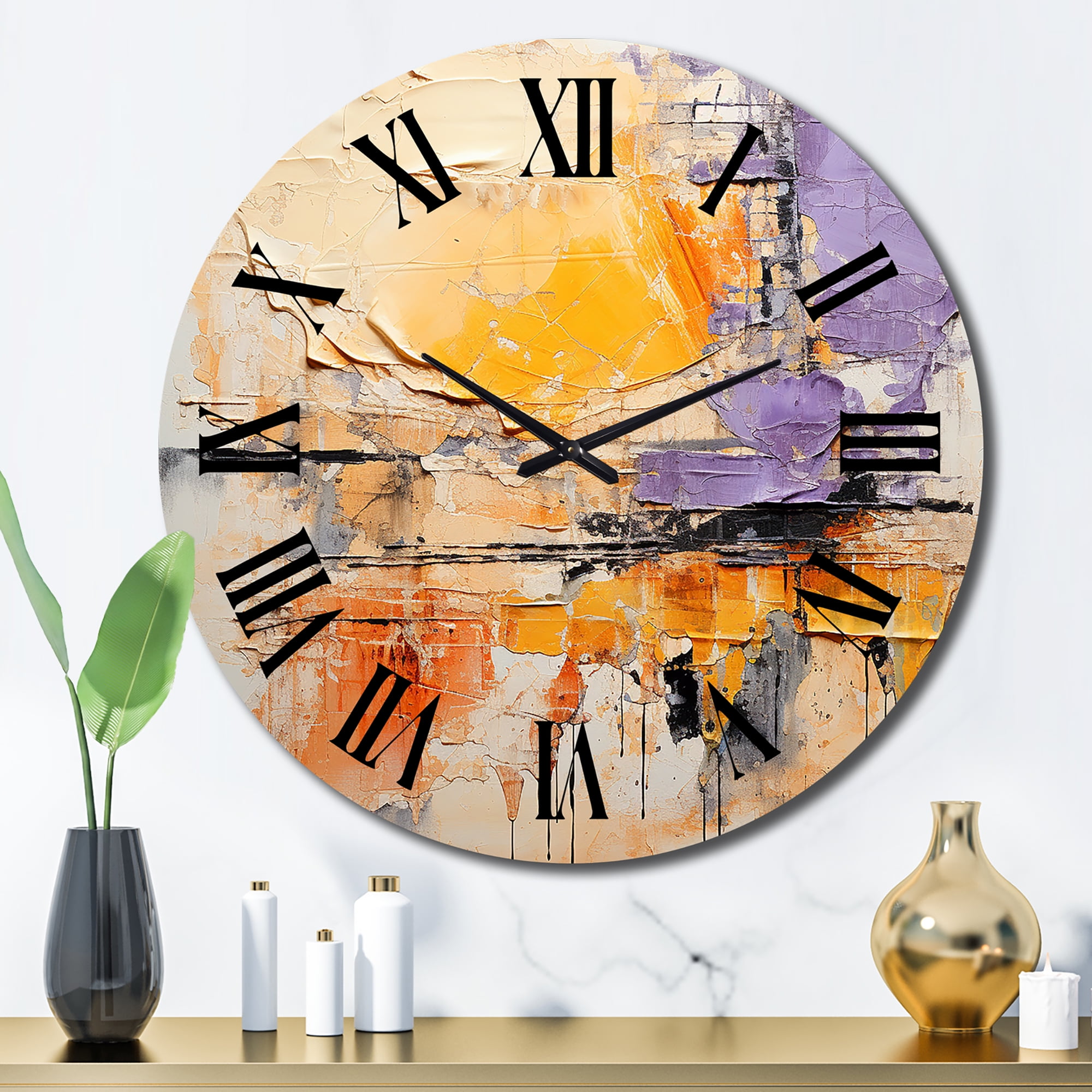 Designart "composition Fusion IX" Abstract Collages Oversized Wall ...