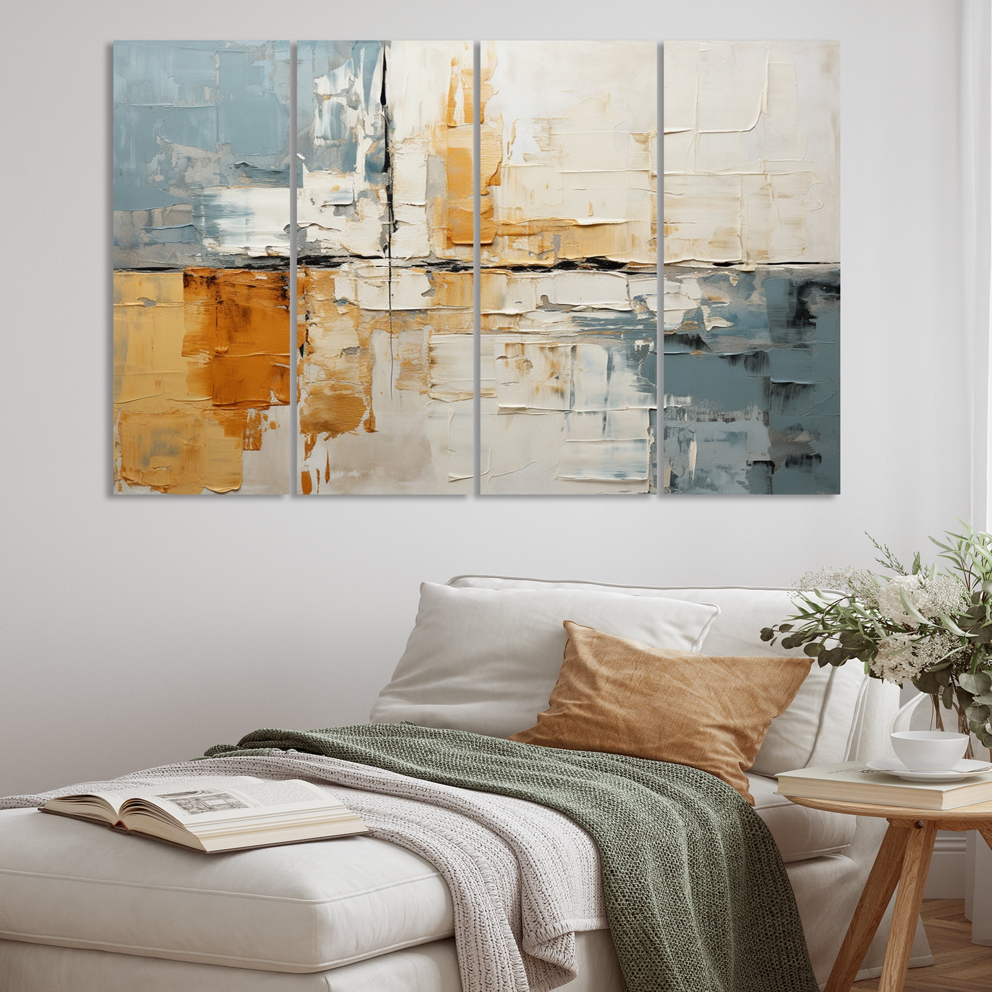 Designart "composition Fusion VIII" Abstract Collages Metal Wall Decor ...