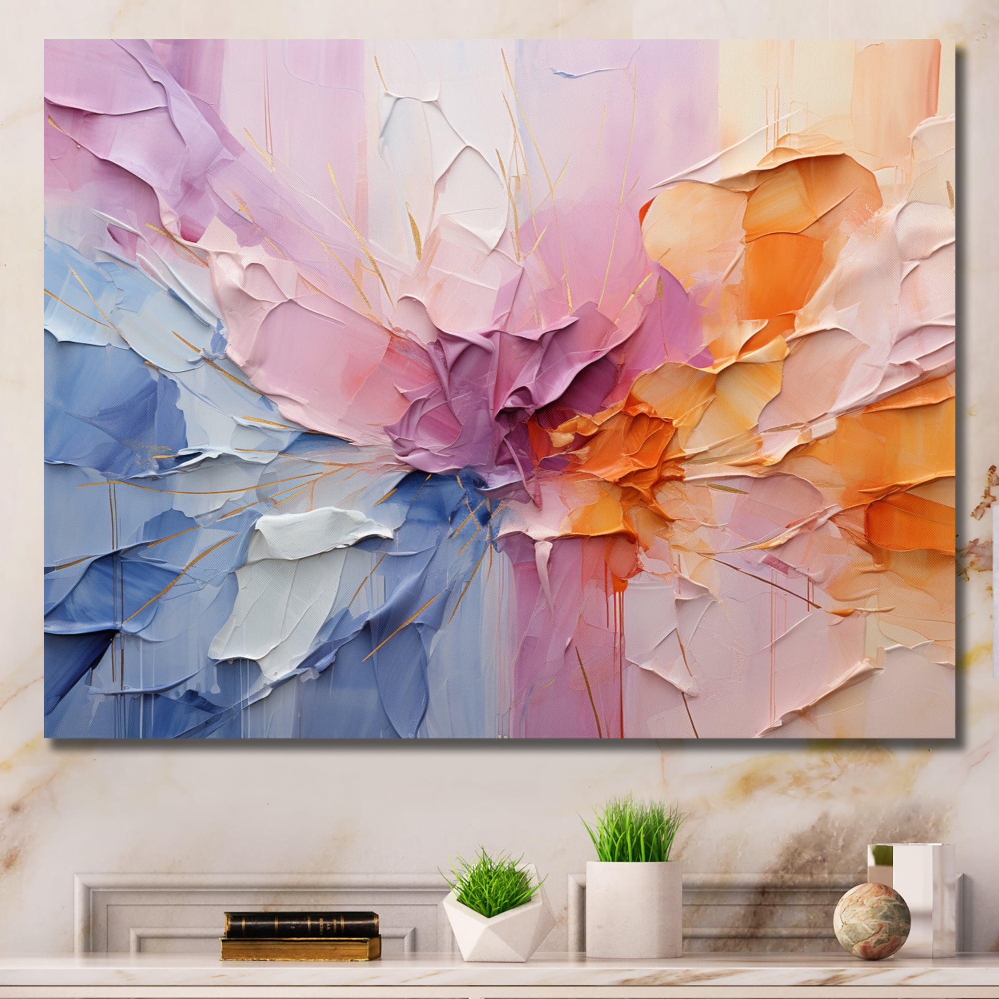 Designart "composition Impressions I" Abstract Collages Wall Art Living ...