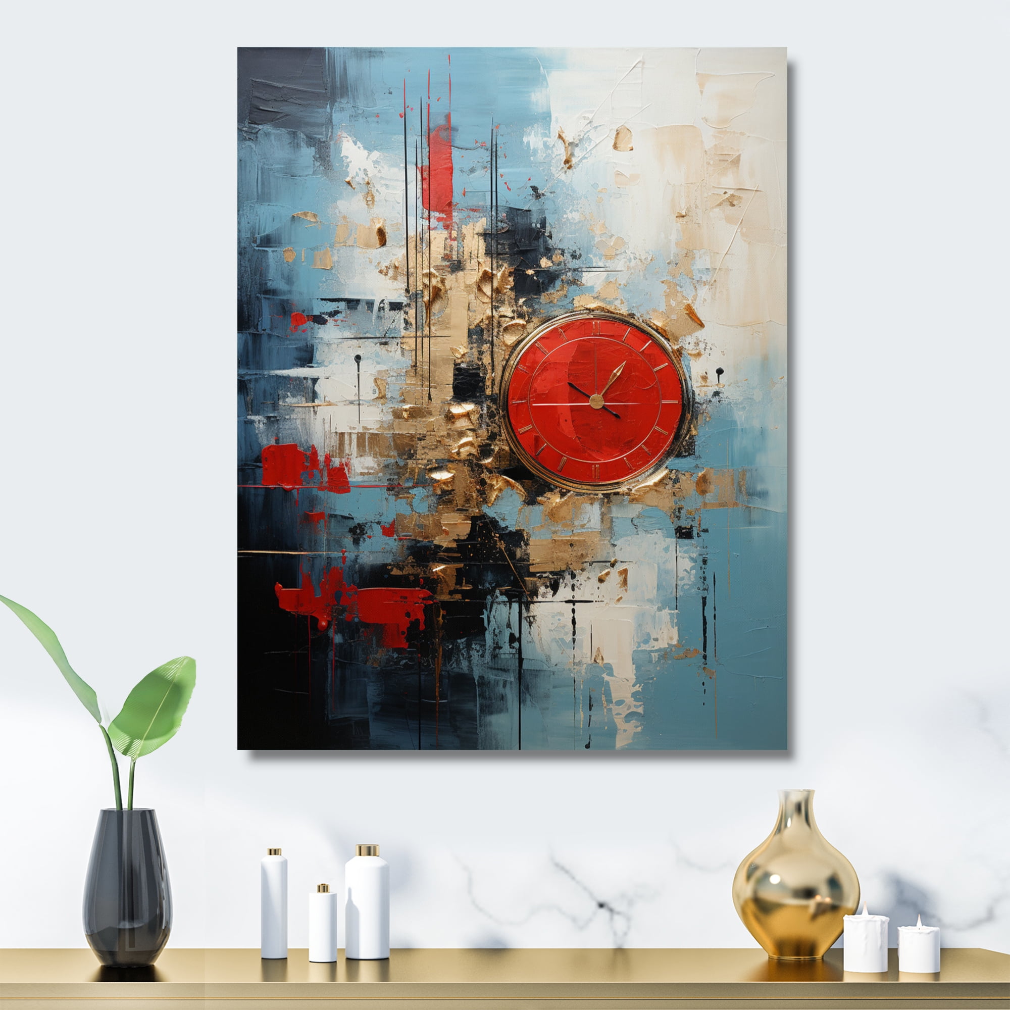 Designart "composition Serenade I" Abstract Collages Metal Art Print ...