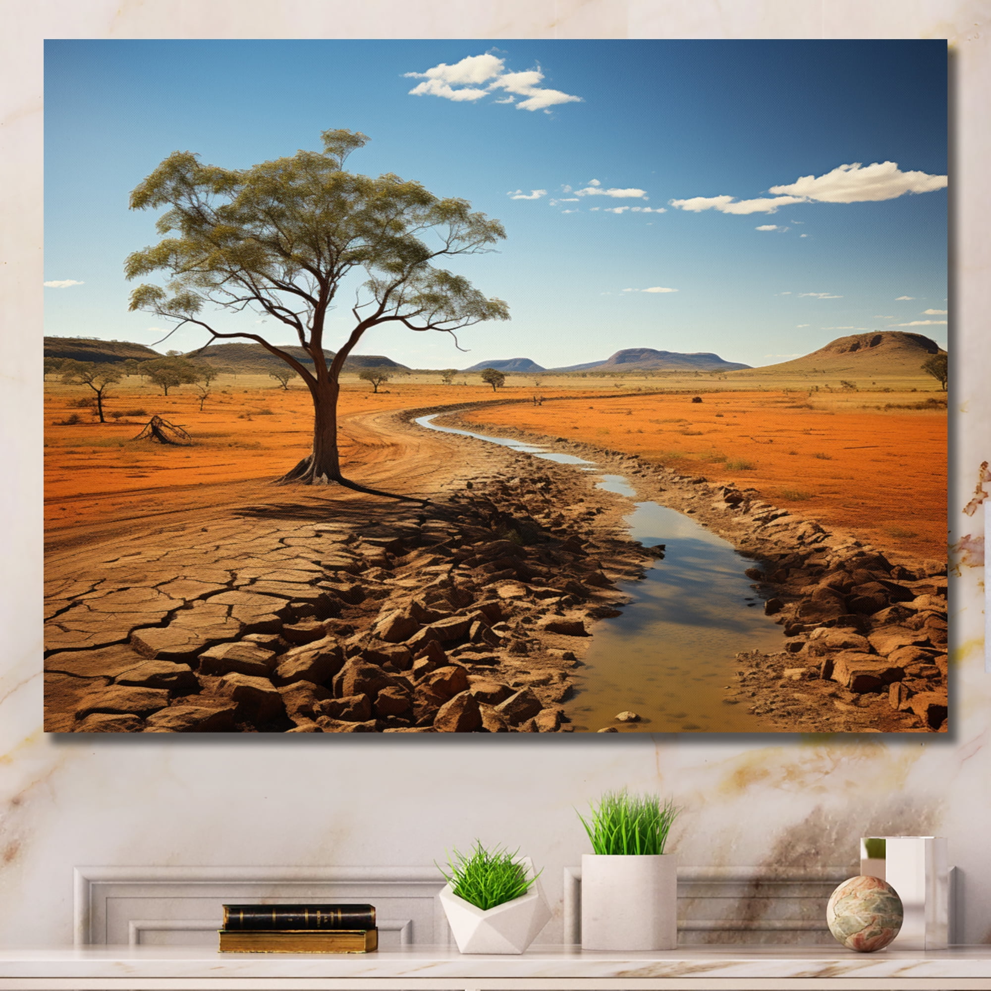 Designart "horizon Australia Outback Spectrum I" Landscapes Wall Decor ...