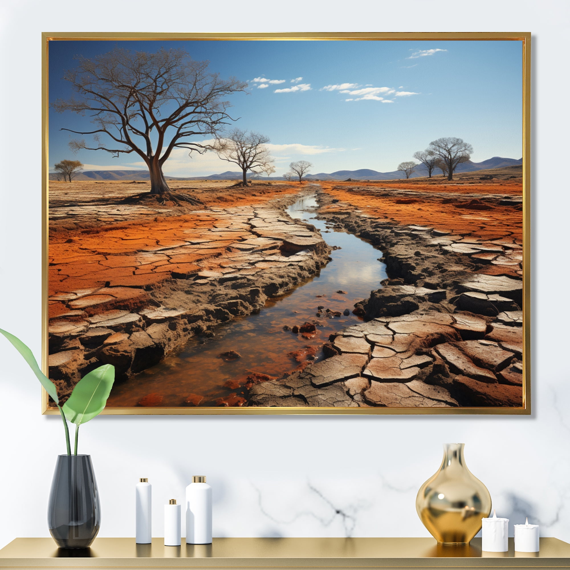 Designart "horizon Australia Outback Spectrum III" Landscapes Floater ...