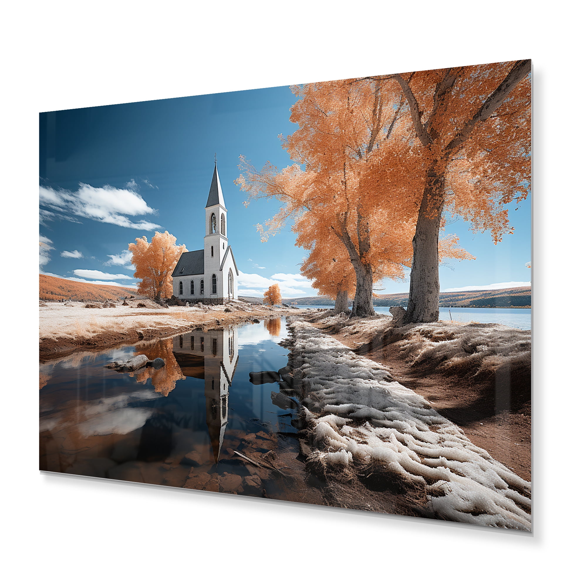 Designart "horizon Church Sacred Reflections I" Spiritual Metal Art ...