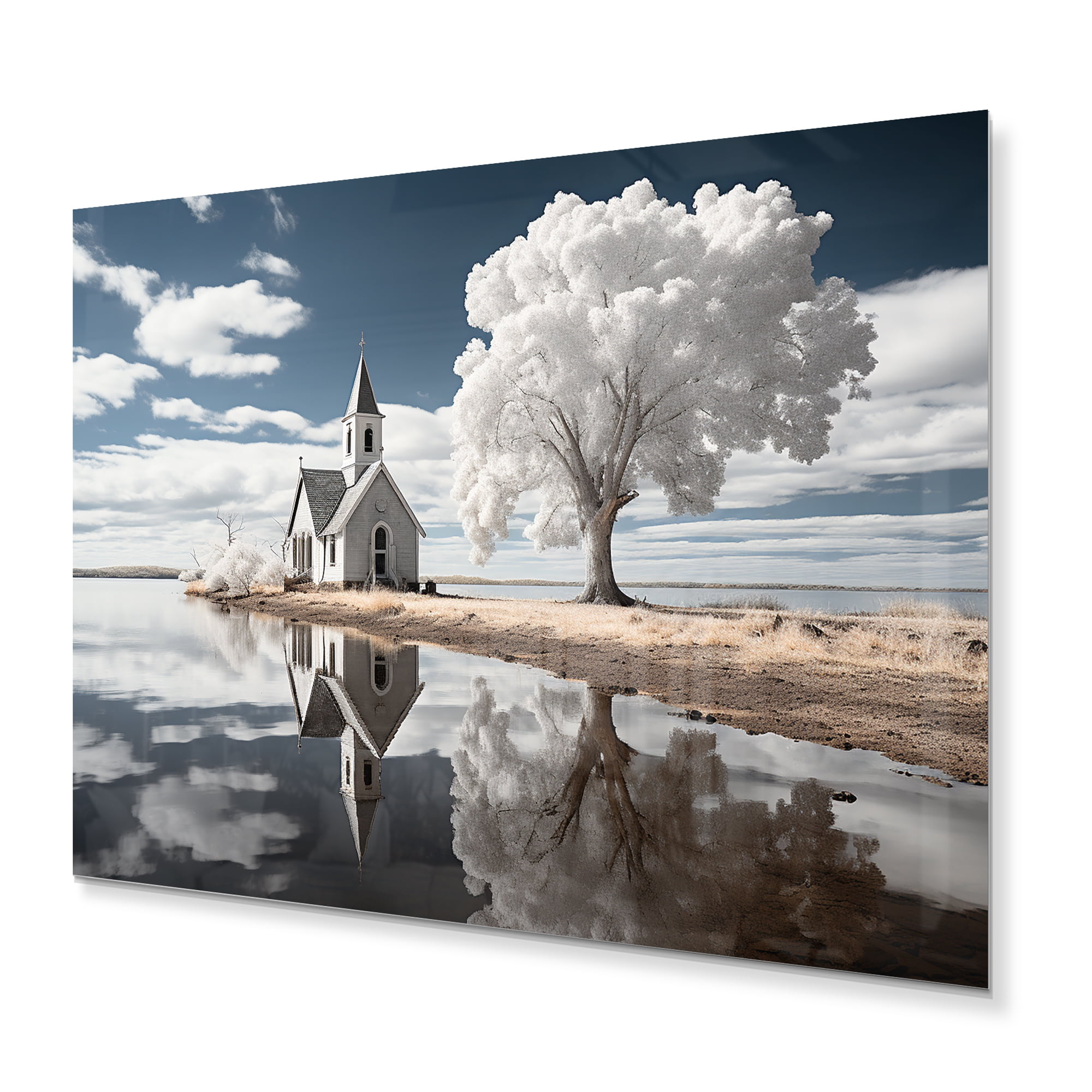 Designart "horizon Church Sacred Reflections II" Spiritual Metal Art ...