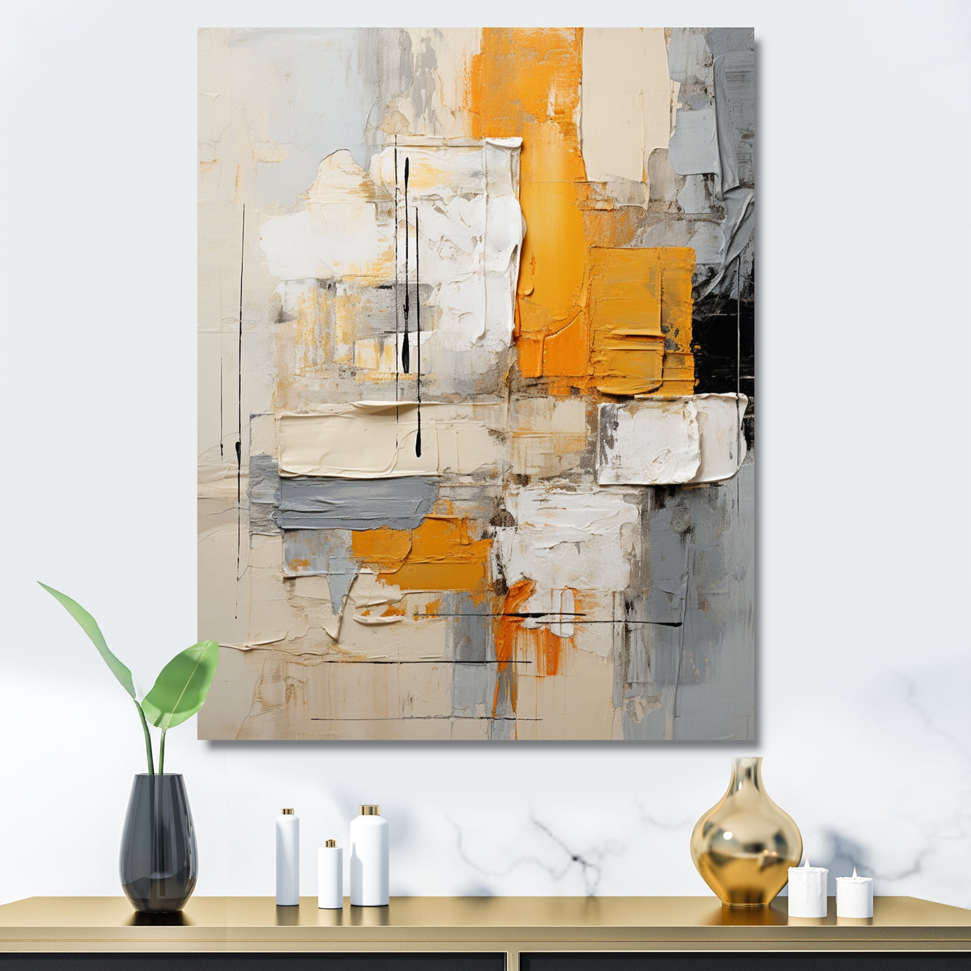 Designart "modern Assemblage III" Abstract Wall Decor - Walmart.com