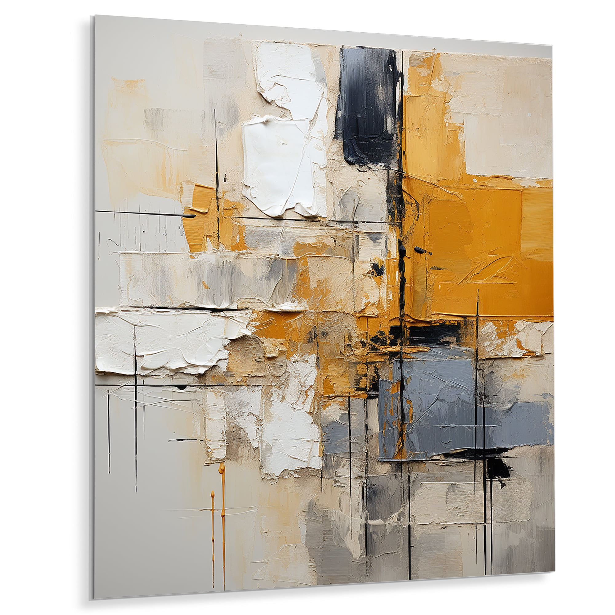 Designart "modern Assemblage IV" Abstract Collages Metal Art Living ...