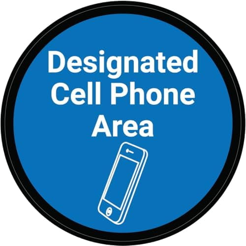 Designated Cell Phone Area Blue with Icon Circular - Sign Facility ...