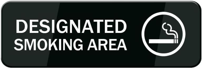 Designated Smoking Area Sign Stickers Acrylic Plaque With Strong ...