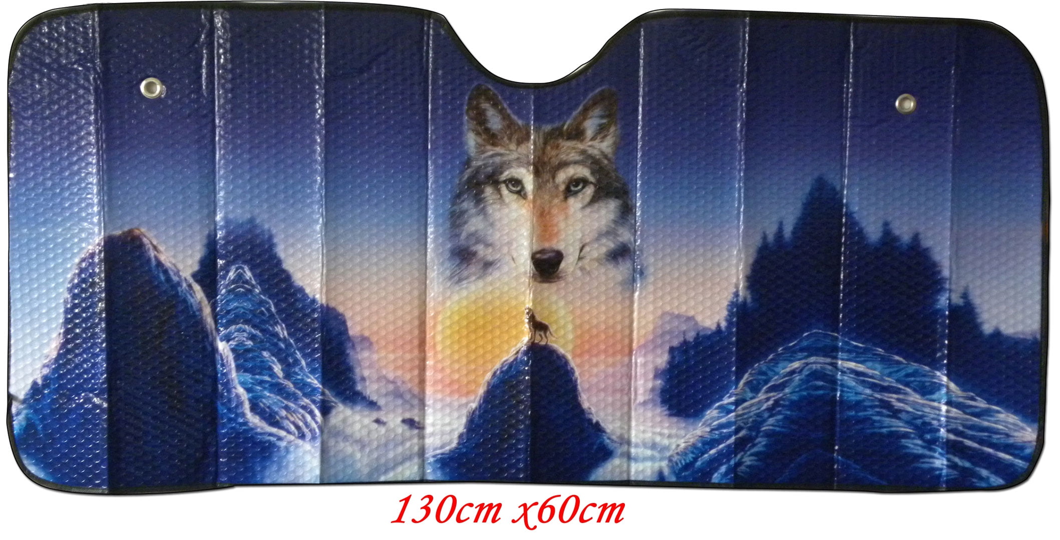 Designcovers 1 Count Universal Windshield Wolf Accordion Sun Shade , 50 ...