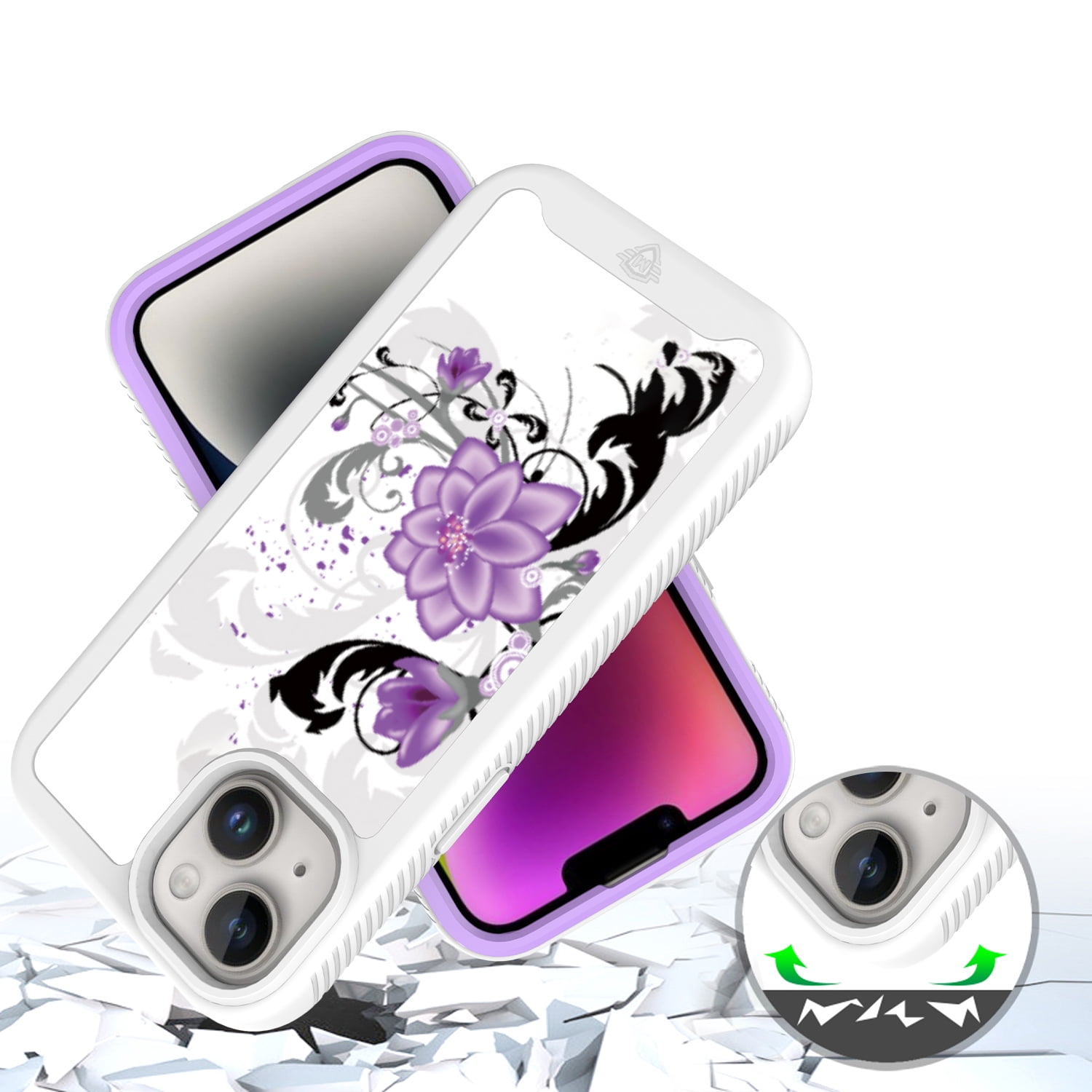 Designed for Apple iPhone 14 Pro Max Exotic Design Fashion Hybrid Dual ...
