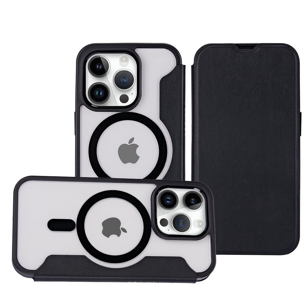 Designed for Apple iPhone 15 Plus (6.7") Folio Transparent Flap Hybrid ...