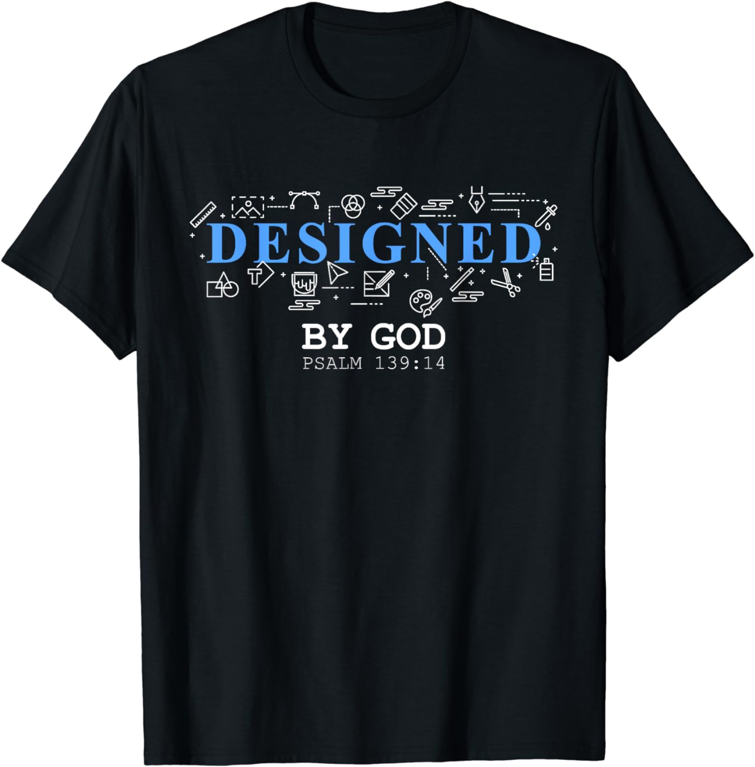 Designed By God - Men & Boys Christian Faith Psalm 139:14 T-Shirt ...