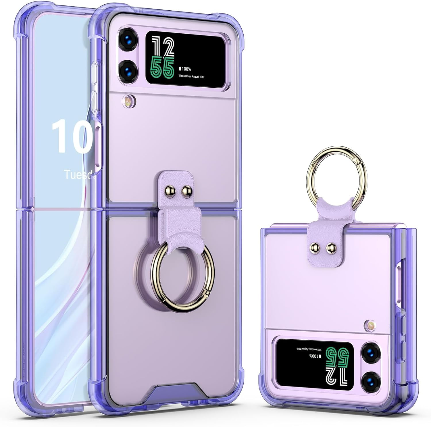 Designed for Galaxy Z Flip 5 Case with Hinge Protection [Compatible ...