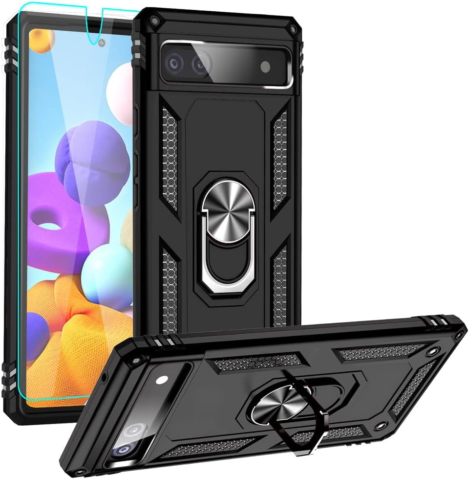 Designed for Google Pixel 6a Case with HD Screen Protector, Military ...